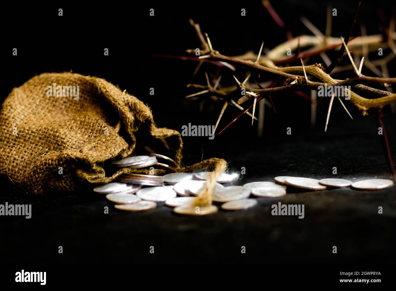 Money bag of judas hi-res stock photography and images - Alamy