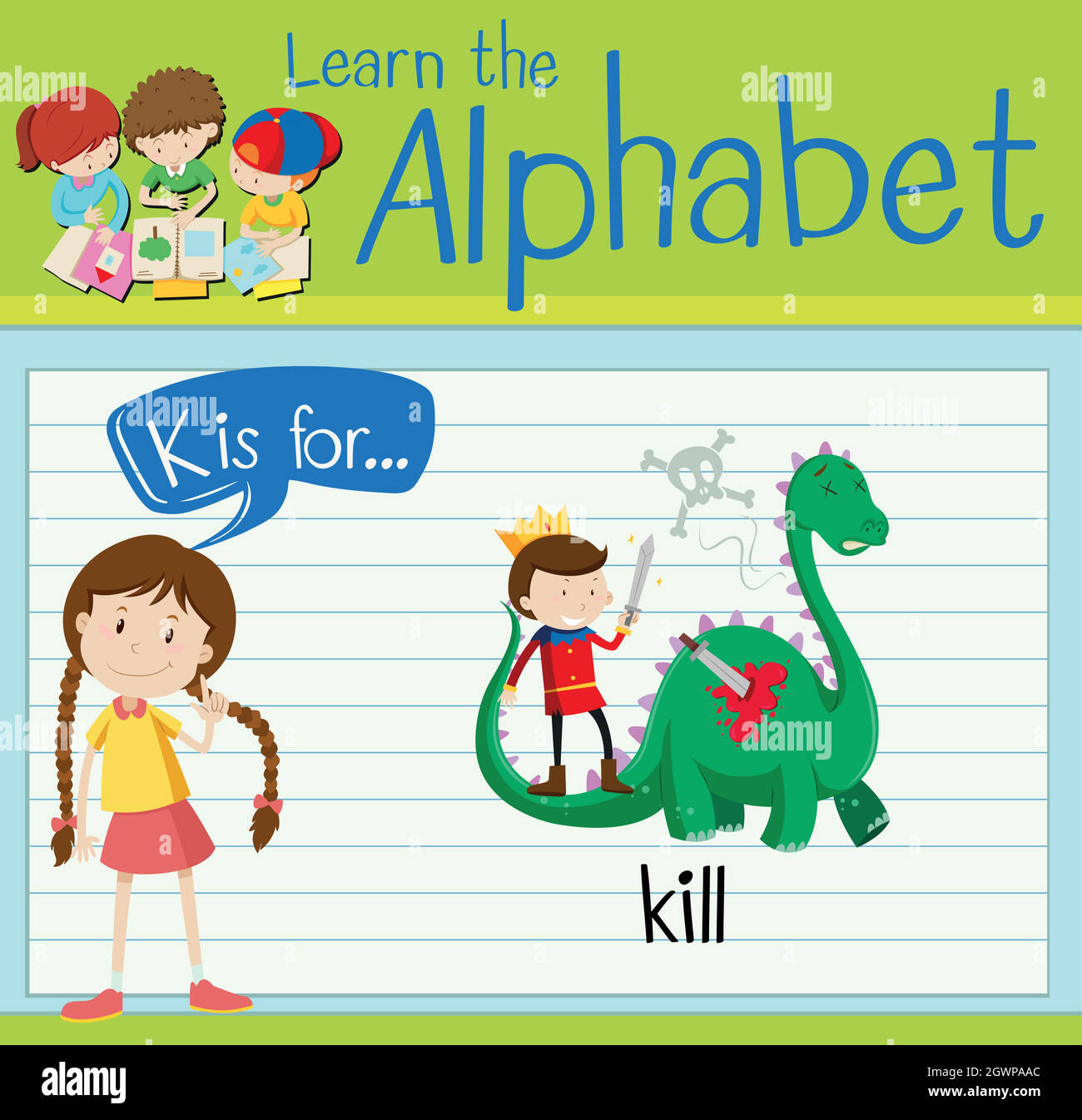 Flashcard letter K is for kill Stock Vector Image & Art - Alamy