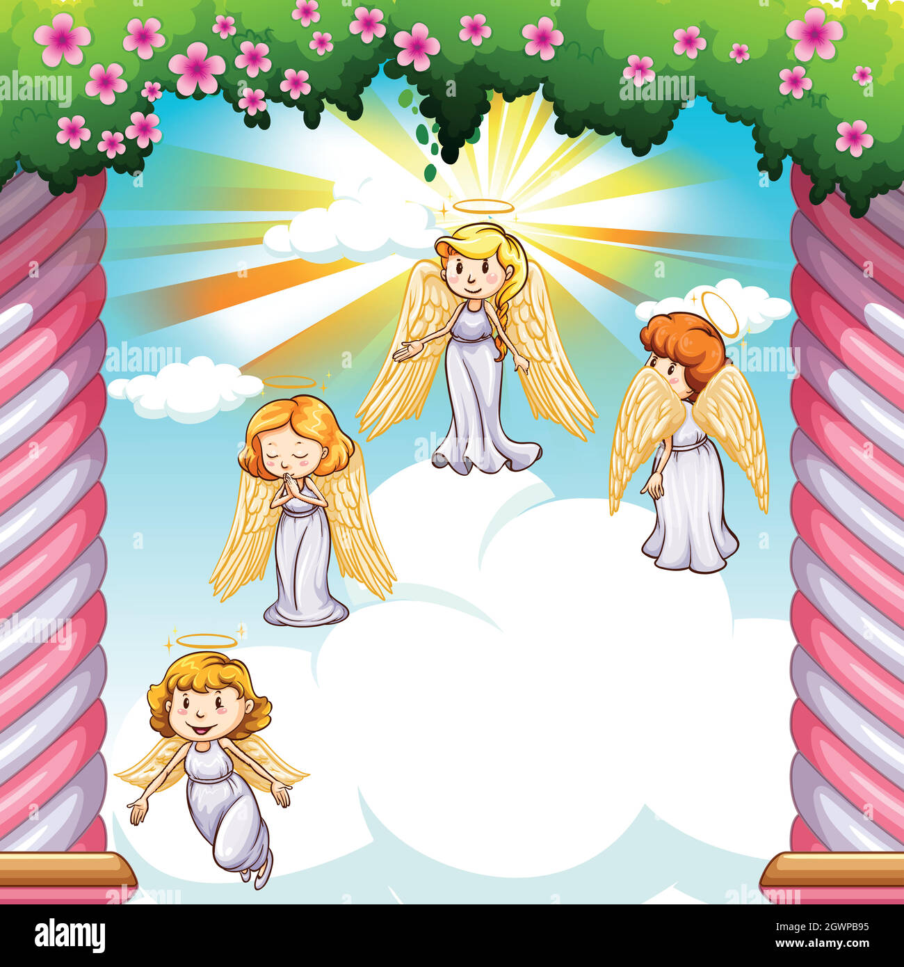 Female flying heaven Stock Vector Images - Alamy