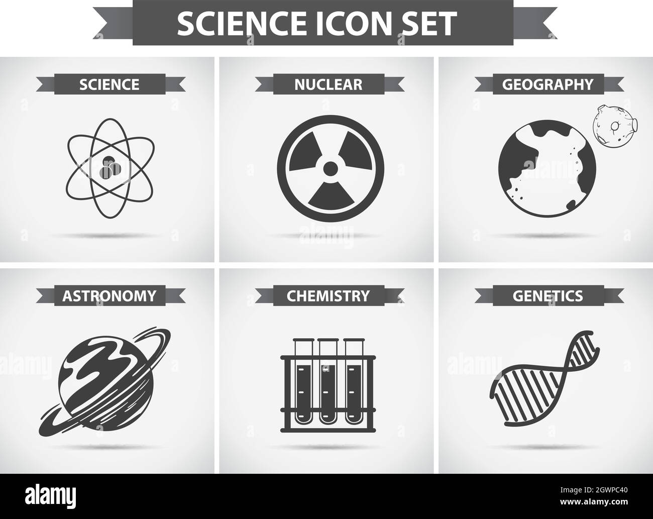 Science icons for different fields of studies Stock Vector Image & Art ...