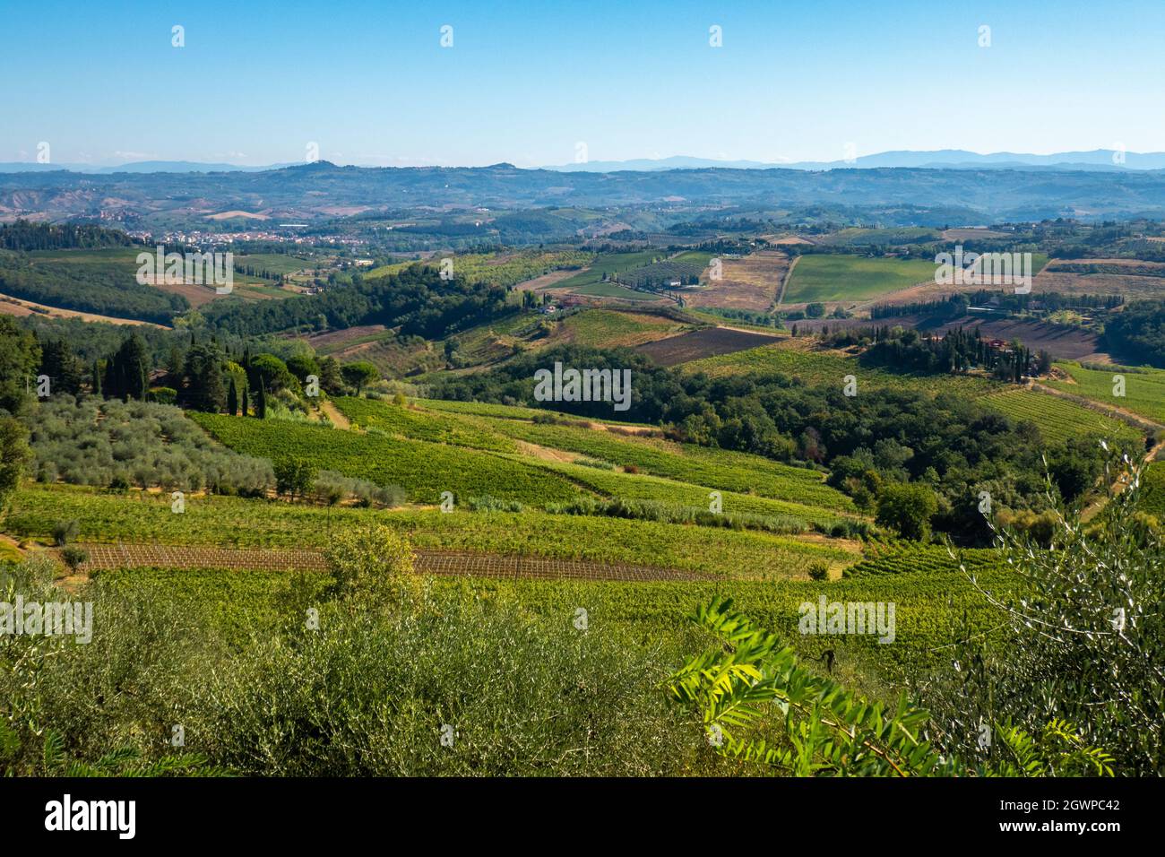 Landscape along Via Francigena, Tuscany Stock Photo - Alamy