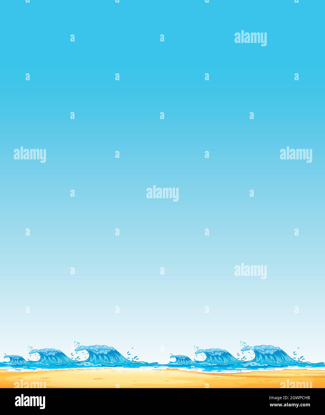 A Beautiful Seascape Border Stock Vector Image & Art - Alamy