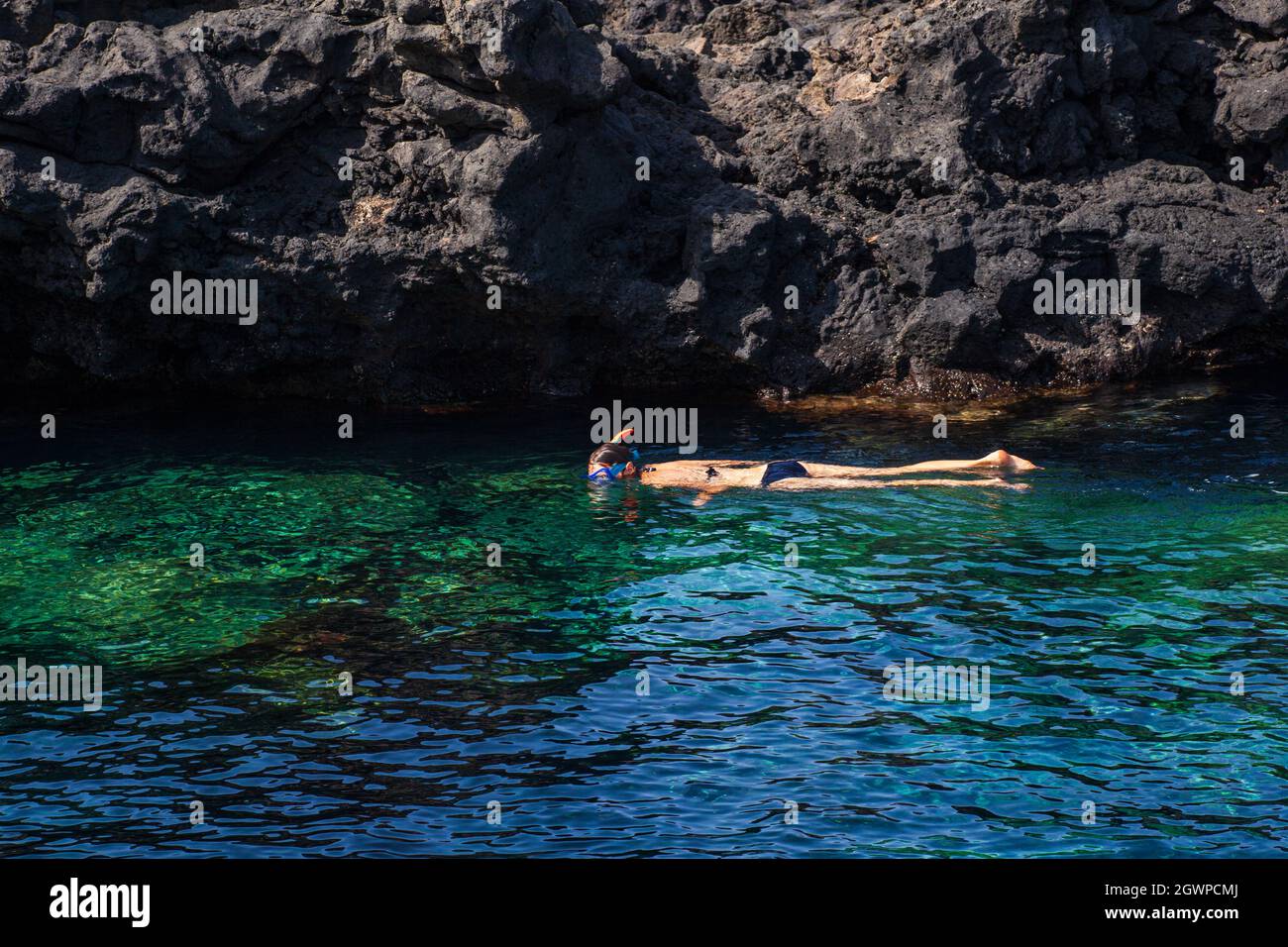 Snorkeling in sicily mediterranean sea hi-res stock photography and ...