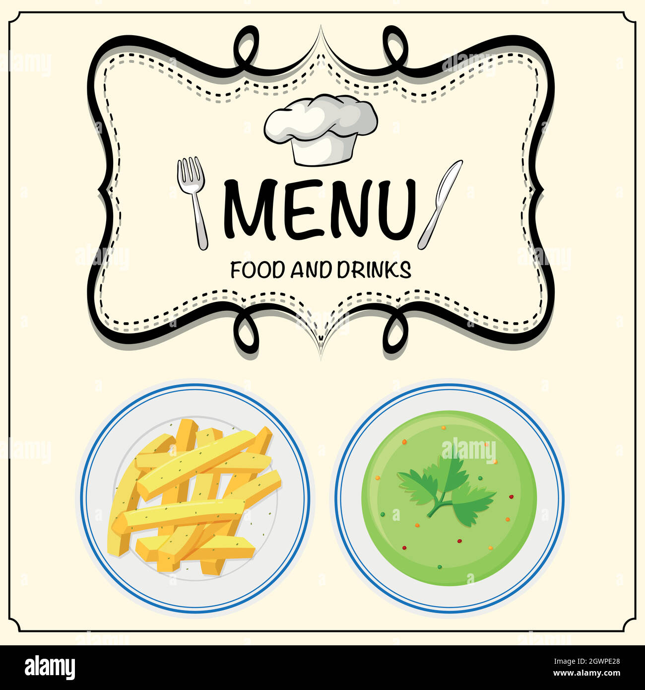 Soup menu hi-res stock photography and images - Alamy