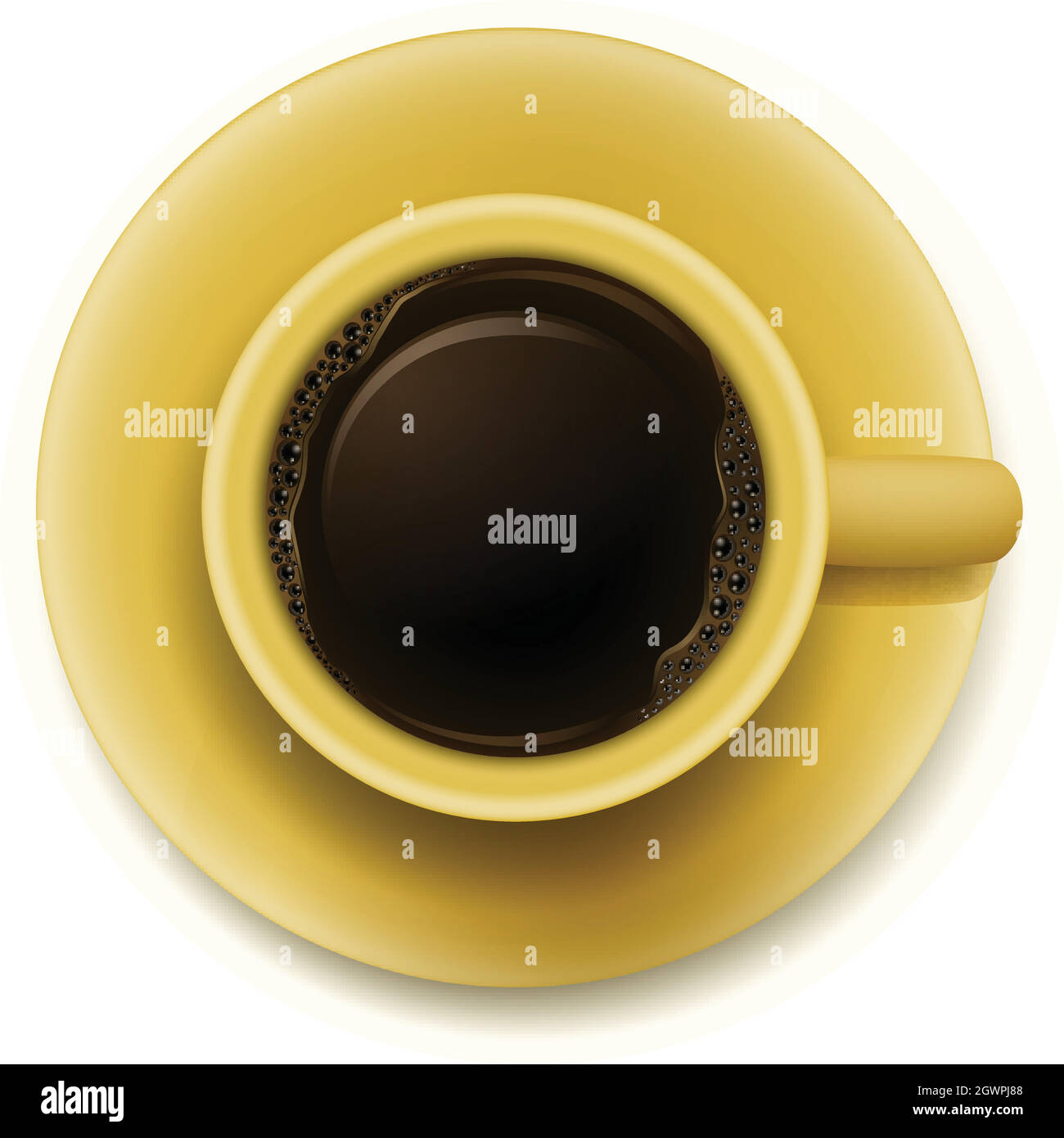 Coffee cup yellow Stock Vector Images - Alamy