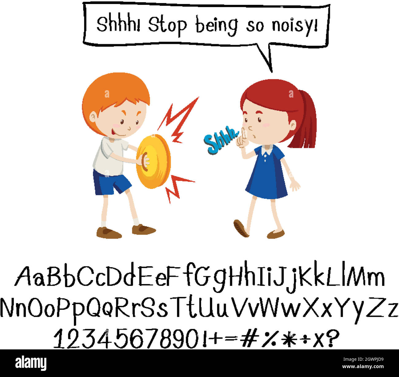 English phrase with people in actions on white background Stock Vector ...
