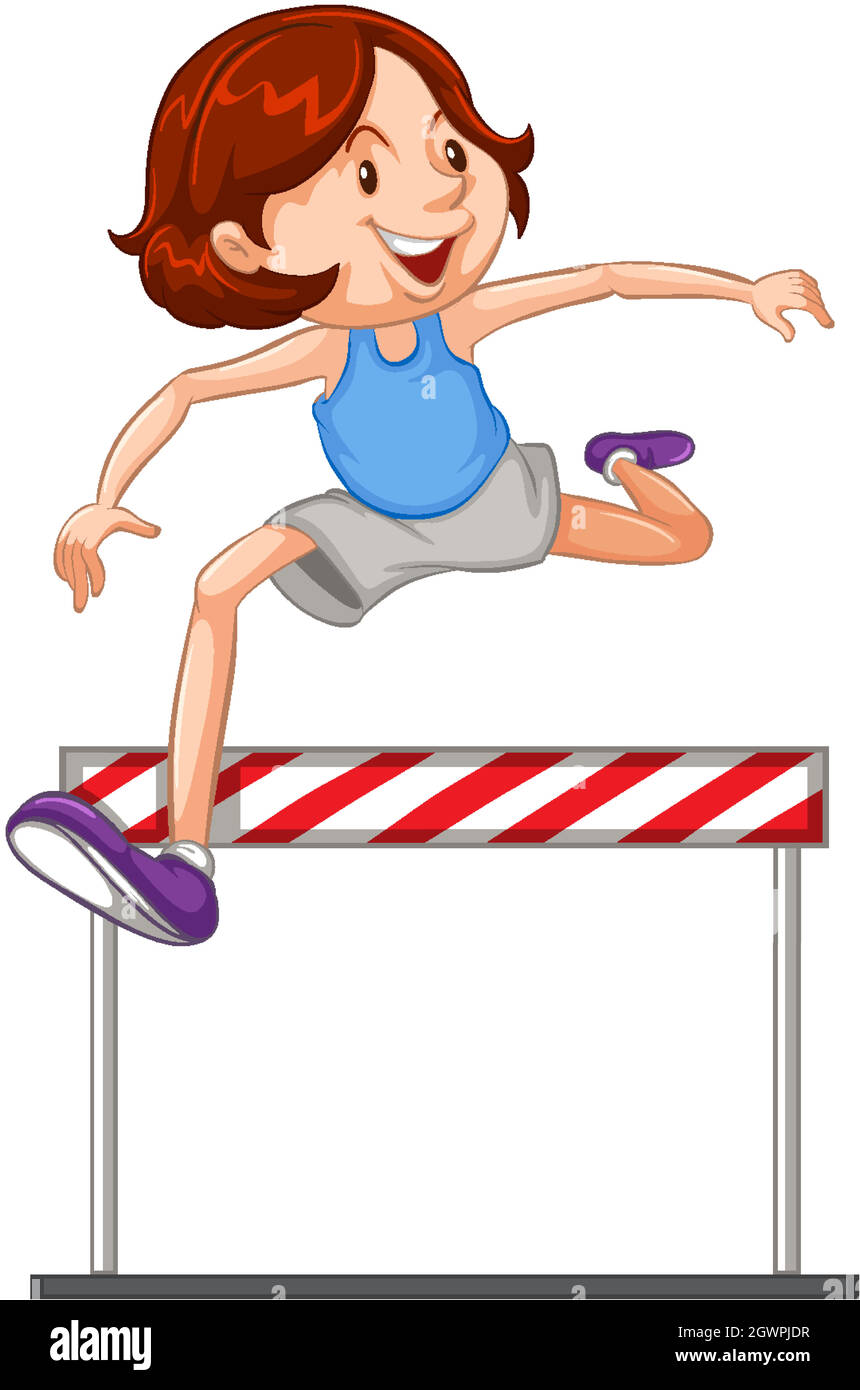 Cartoon illustration kid jumping on hi-res stock photography and images ...
