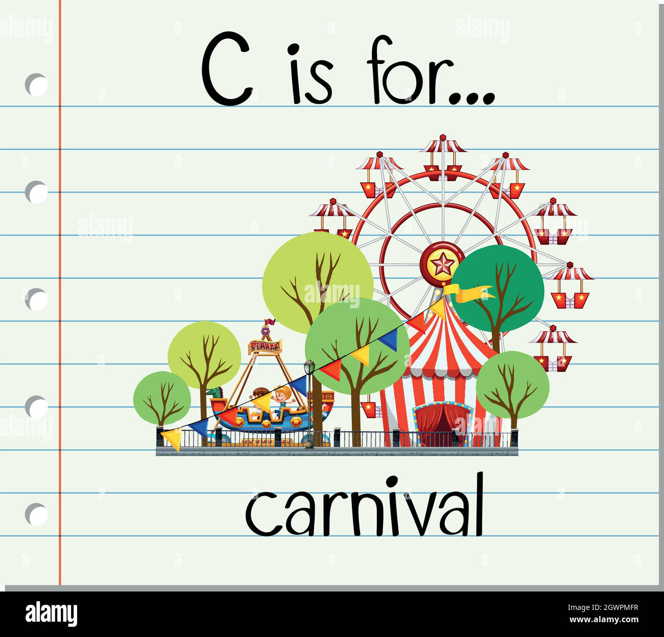 Flashcard letter C is for carnival Stock Vector Image & Art - Alamy