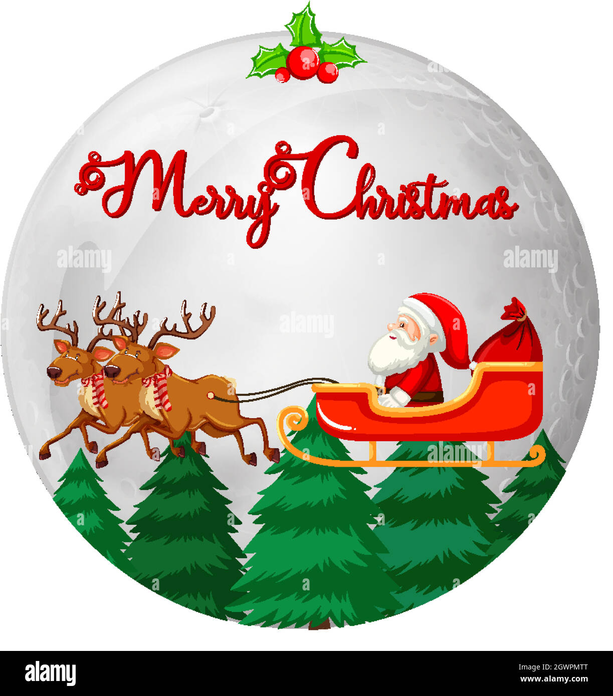 Christmas reindeer illustration on Stock Vector Images - Alamy