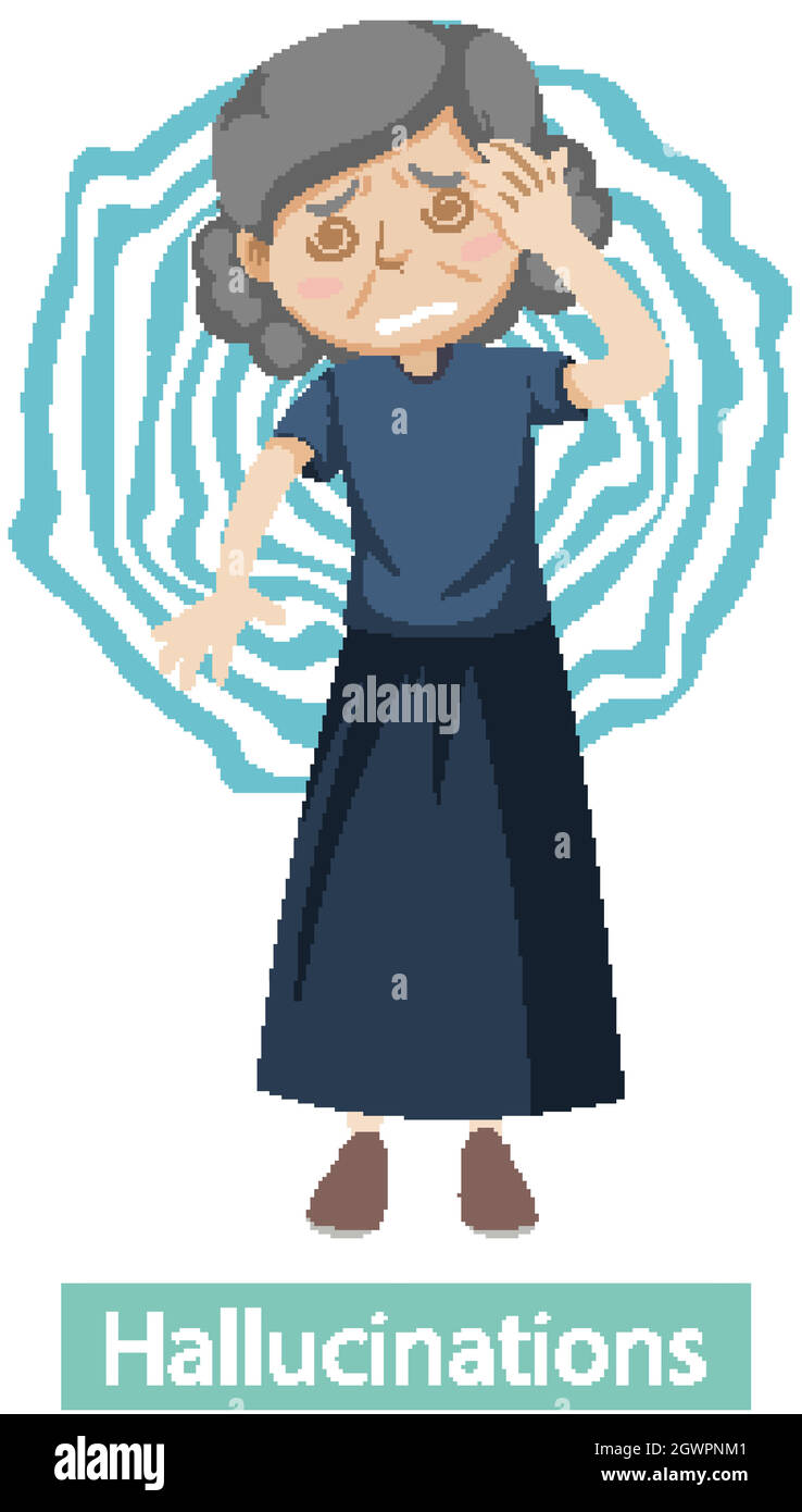 Medical poster showing hallucinations symptoms Stock Vector Image & Art ...