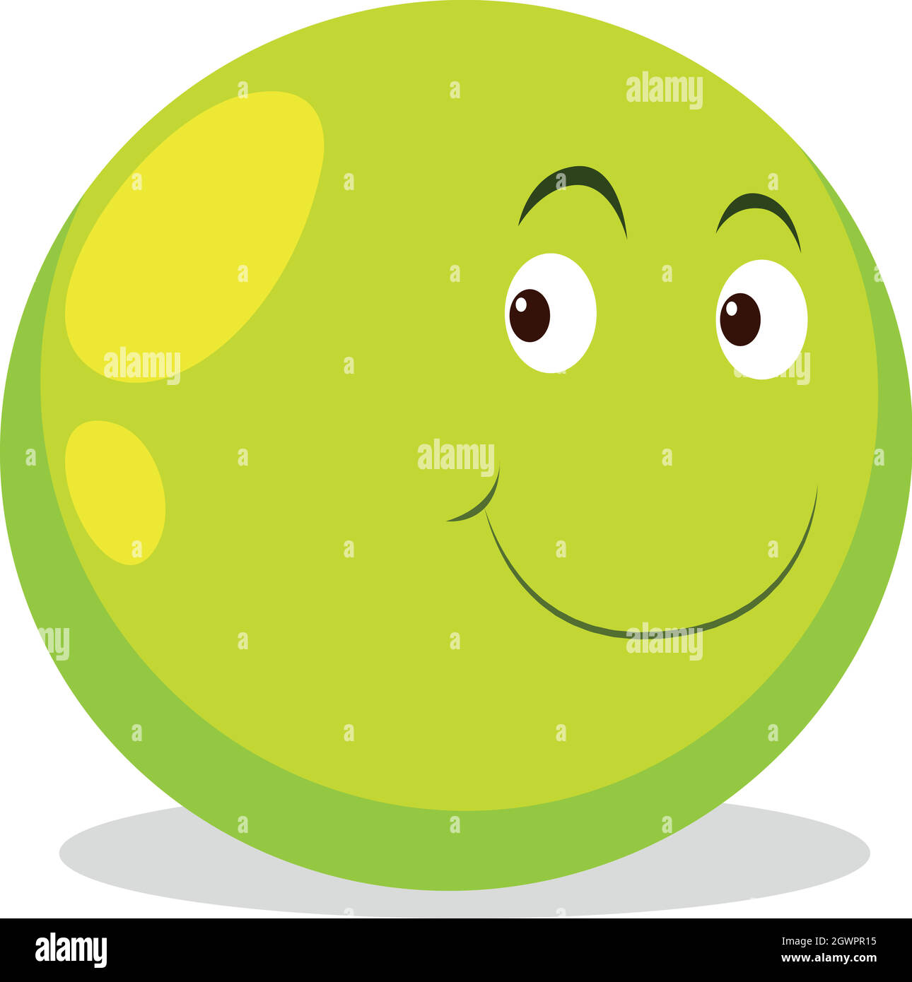 Happy face on round ball Stock Vector Image & Art - Alamy