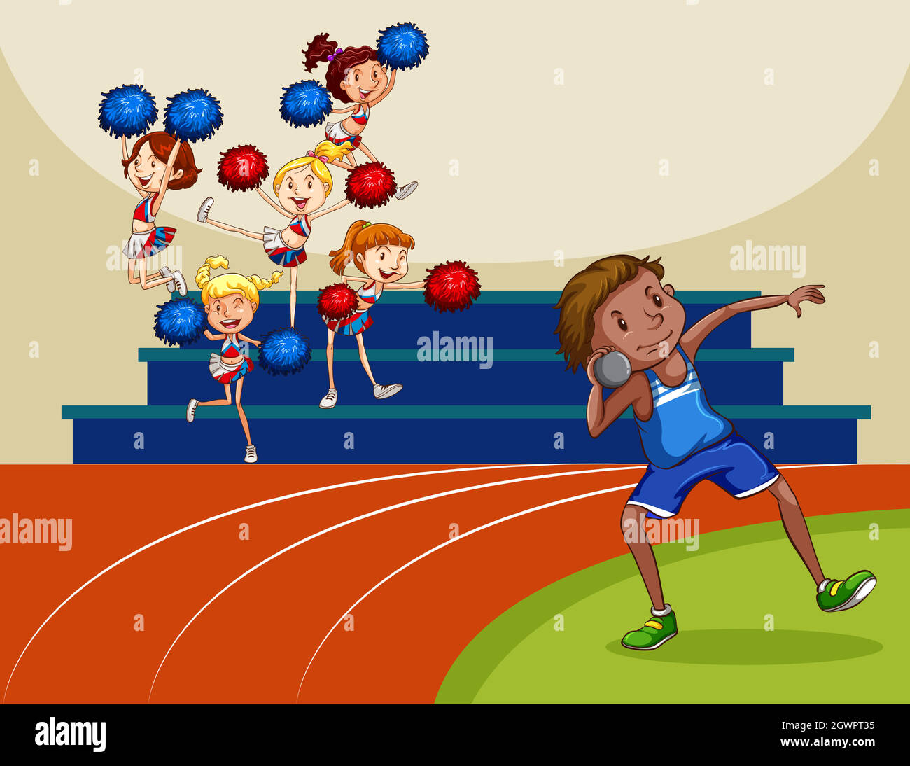 Cheerleaders cheering a game Stock Vector Image & Art - Alamy