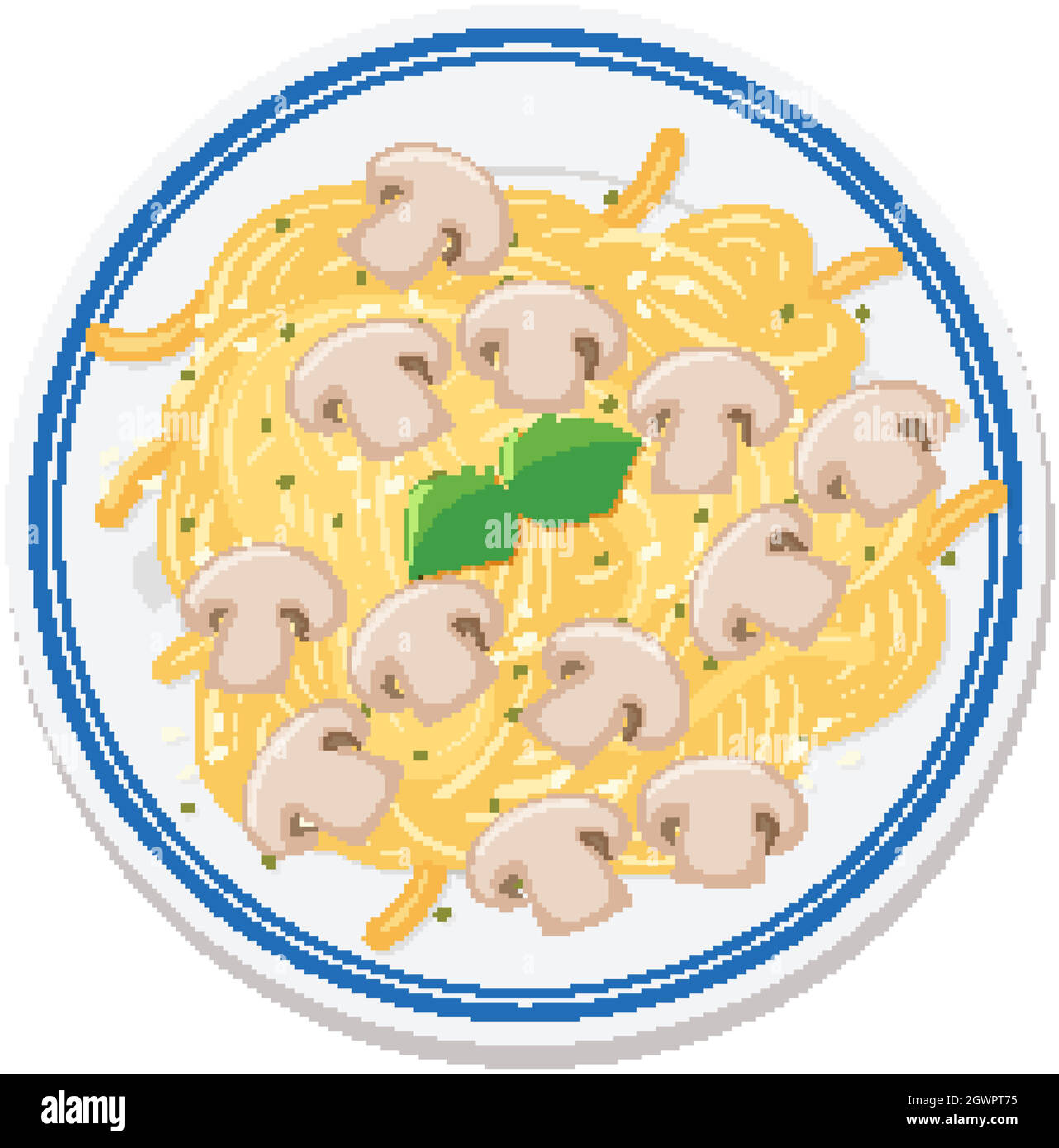 Plate tasty pasta on Stock Vector Images - Alamy