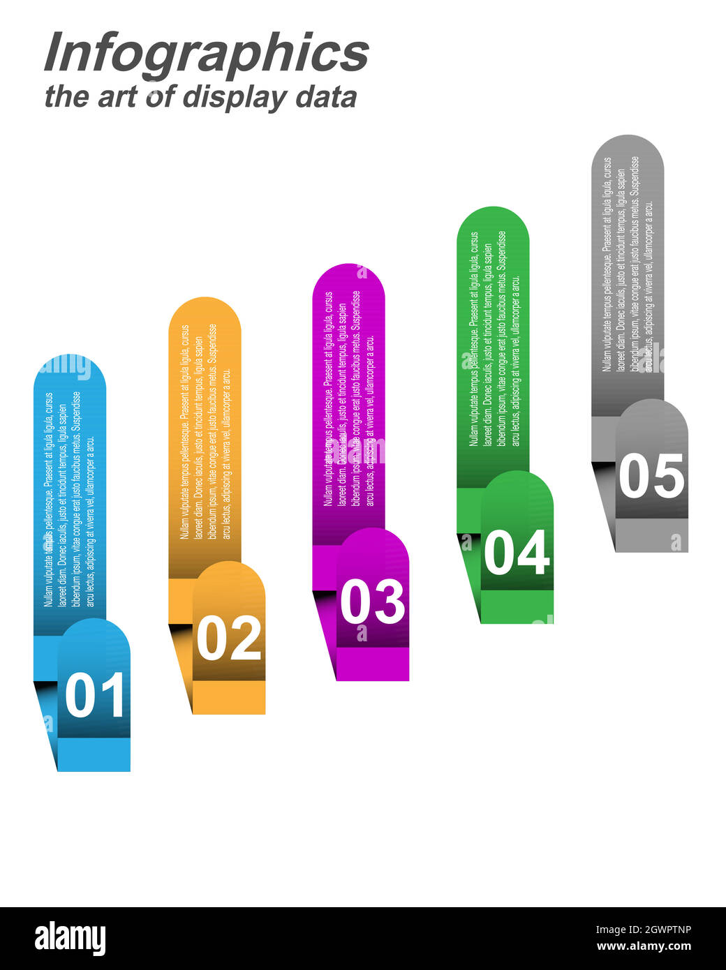 Infographic display template. Idea to display information, ranked and ...