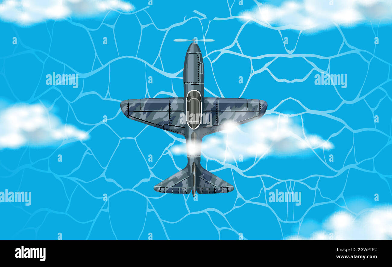 Aerial view of army jet Stock Vector Image & Art - Alamy