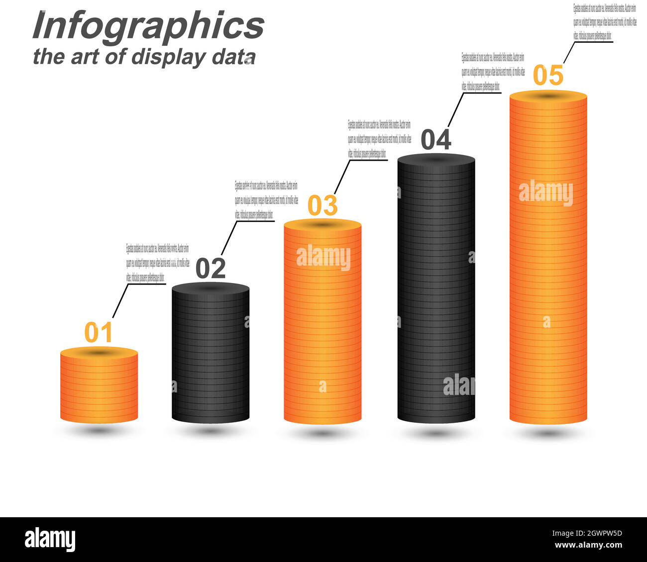 Infographic display template. Idea to display information, ranked and ...