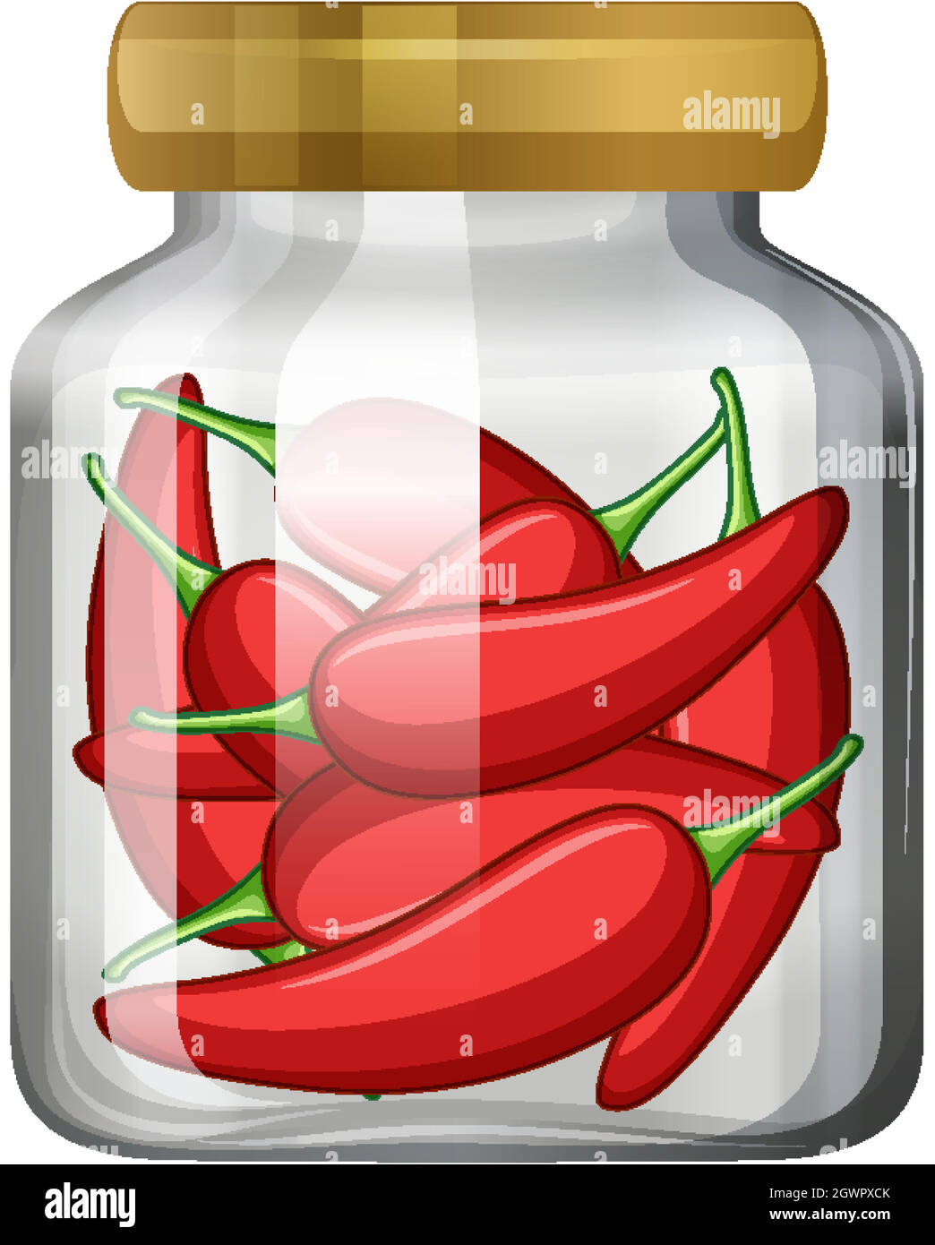 Chili pepper glass hot Stock Vector Images - Alamy