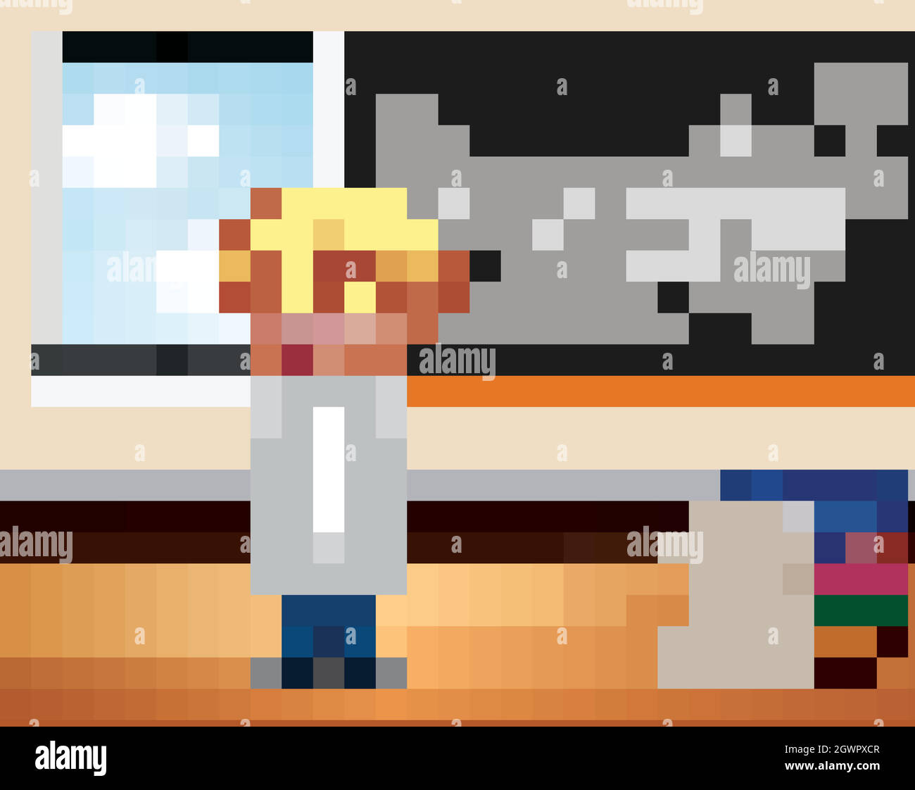 Empty science lab classroom Stock Vector Images - Alamy