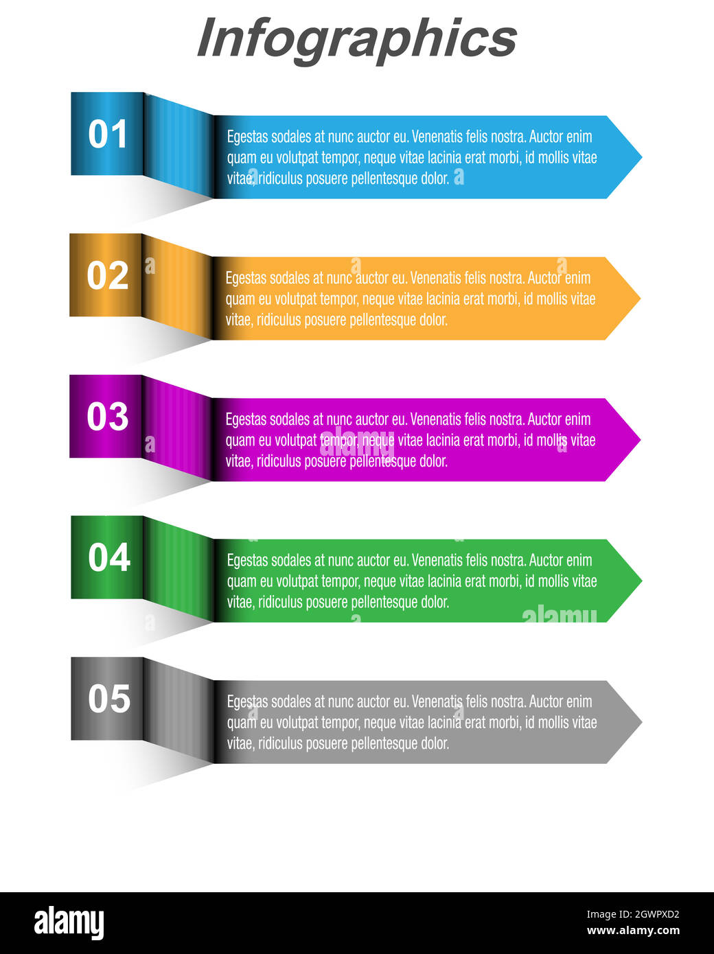 Infographic design template with paper tags Stock Vector Image & Art ...