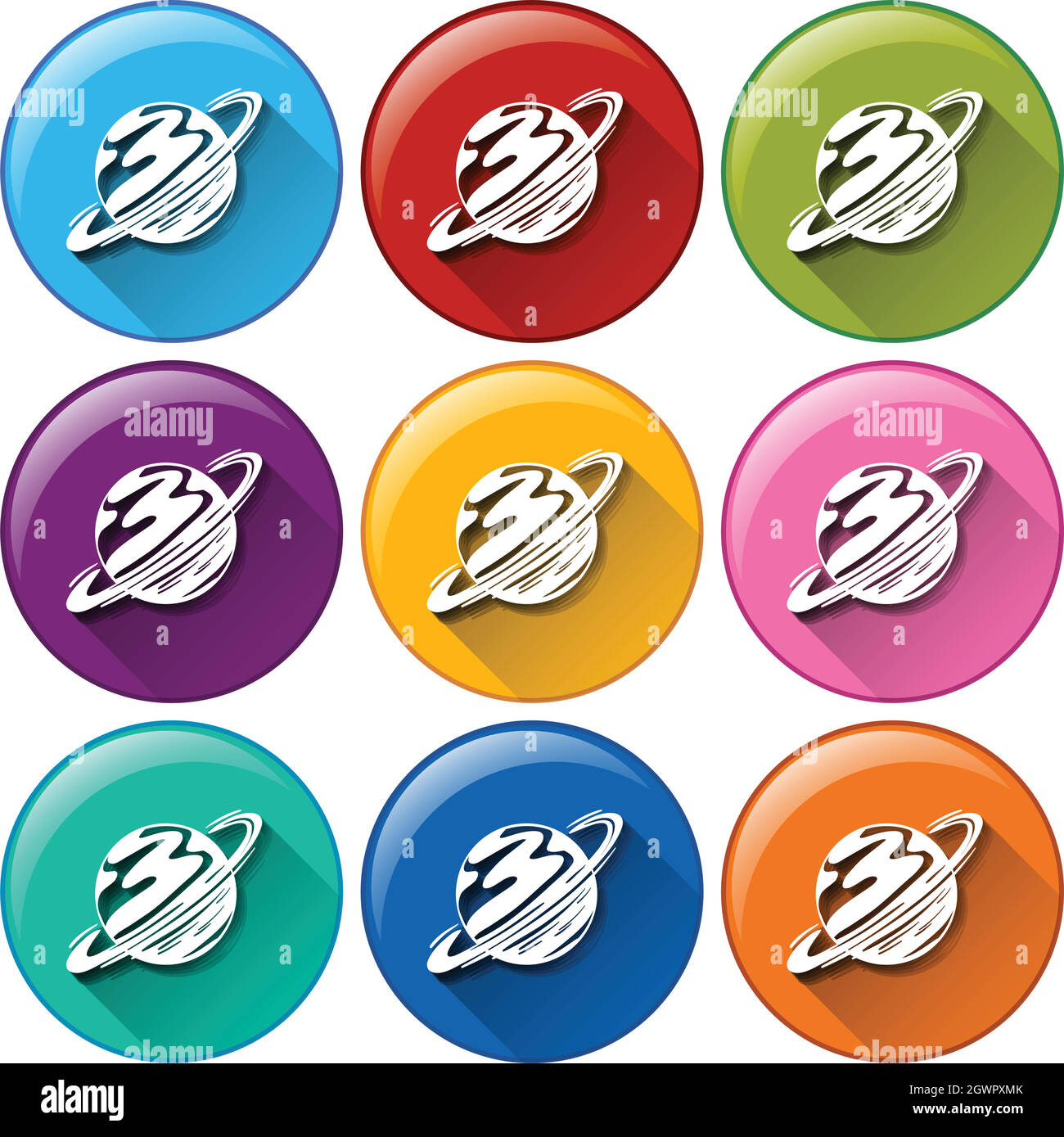 Planet rotate Stock Vector Images - Alamy