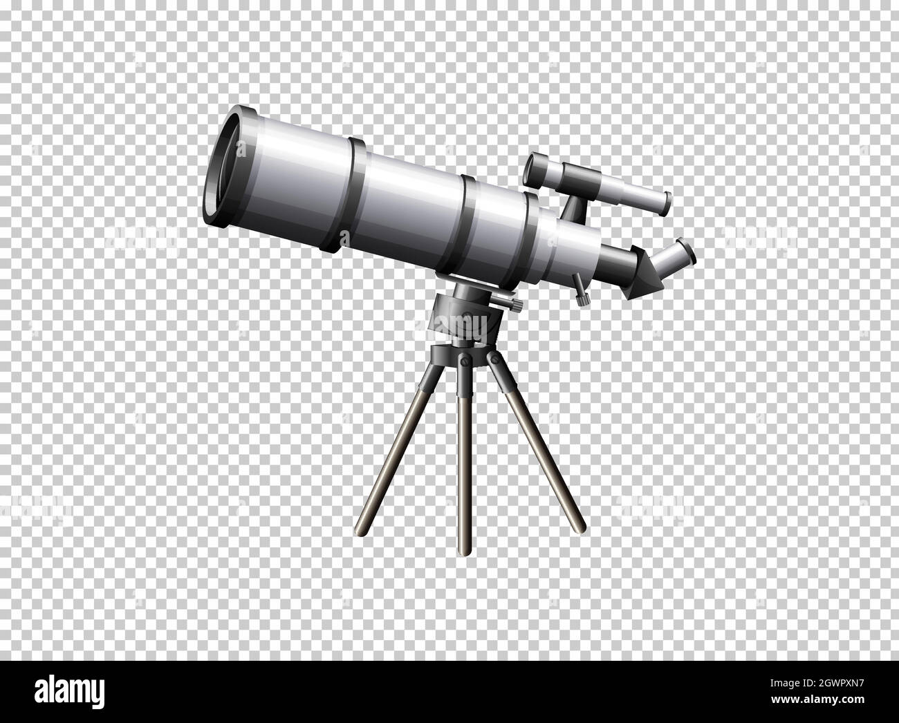 Modern telescope on transparent background Stock Vector Image & Art - Alamy