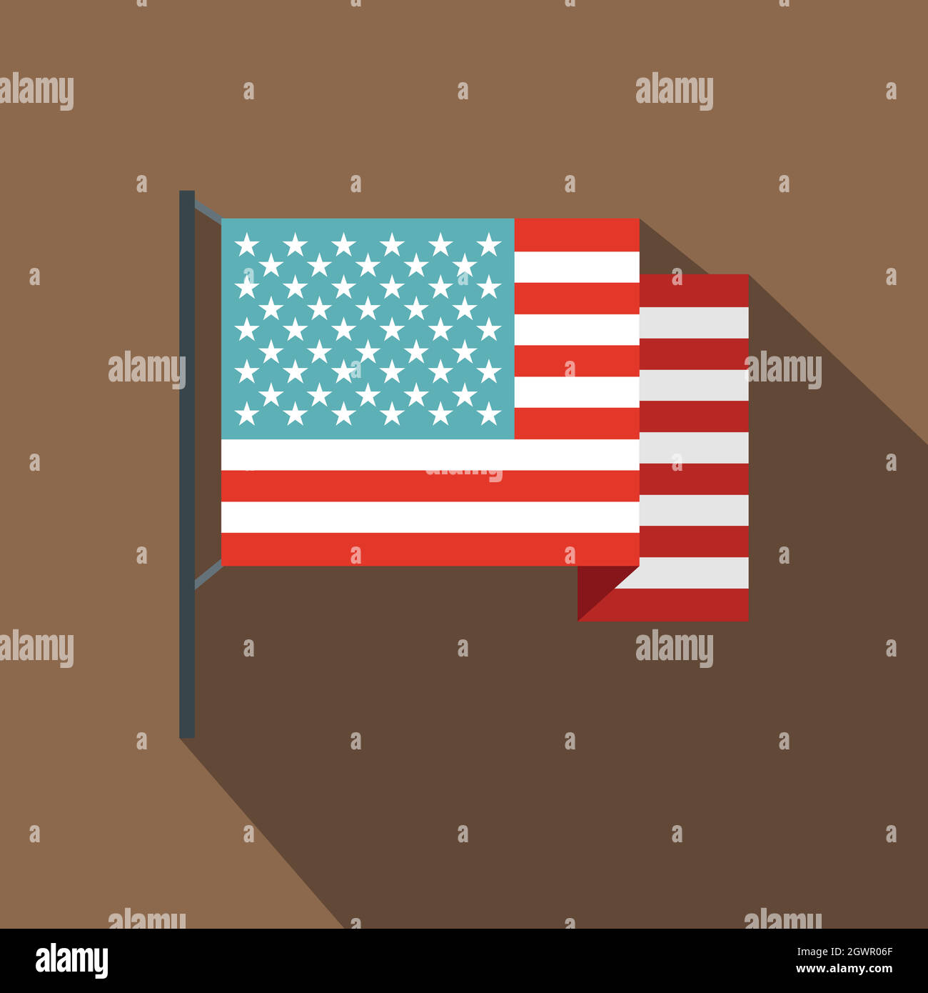 American flag icon , flat style Stock Vector Image & Art - Alamy
