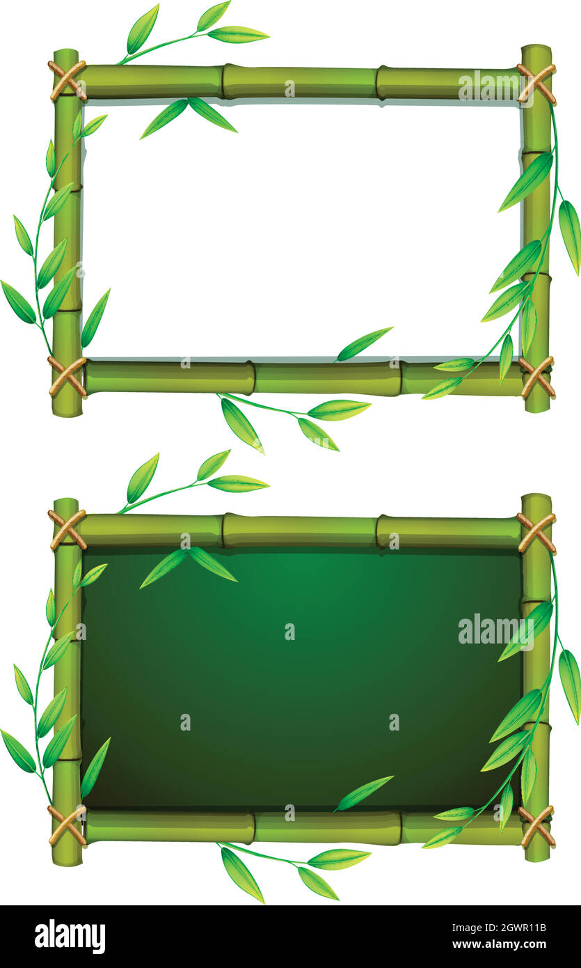 Two boards with bamboo frame Stock Vector Image & Art - Alamy