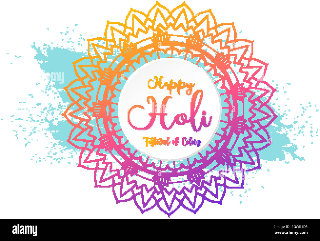 Happy Holi festival poster design with colorful background Stock Vector ...