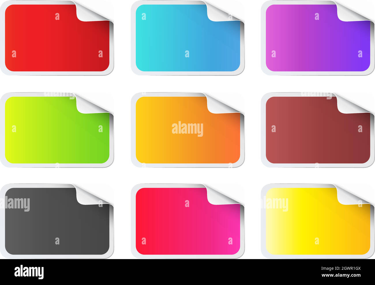 Colorful rectangular shape stickers Stock Vector Image & Art - Alamy