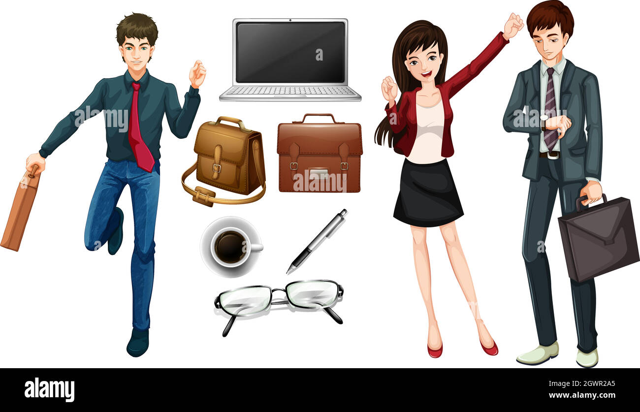Business people and personal items Stock Vector Image & Art - Alamy