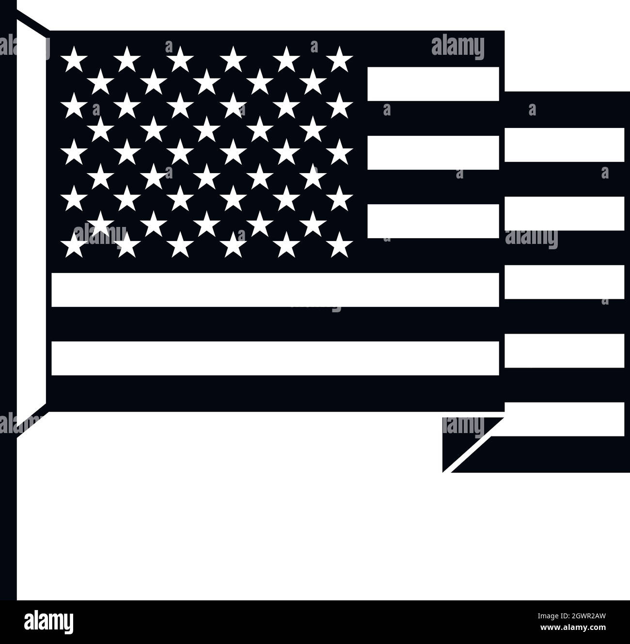 American flag icon , simple style Stock Vector Image & Art - Alamy