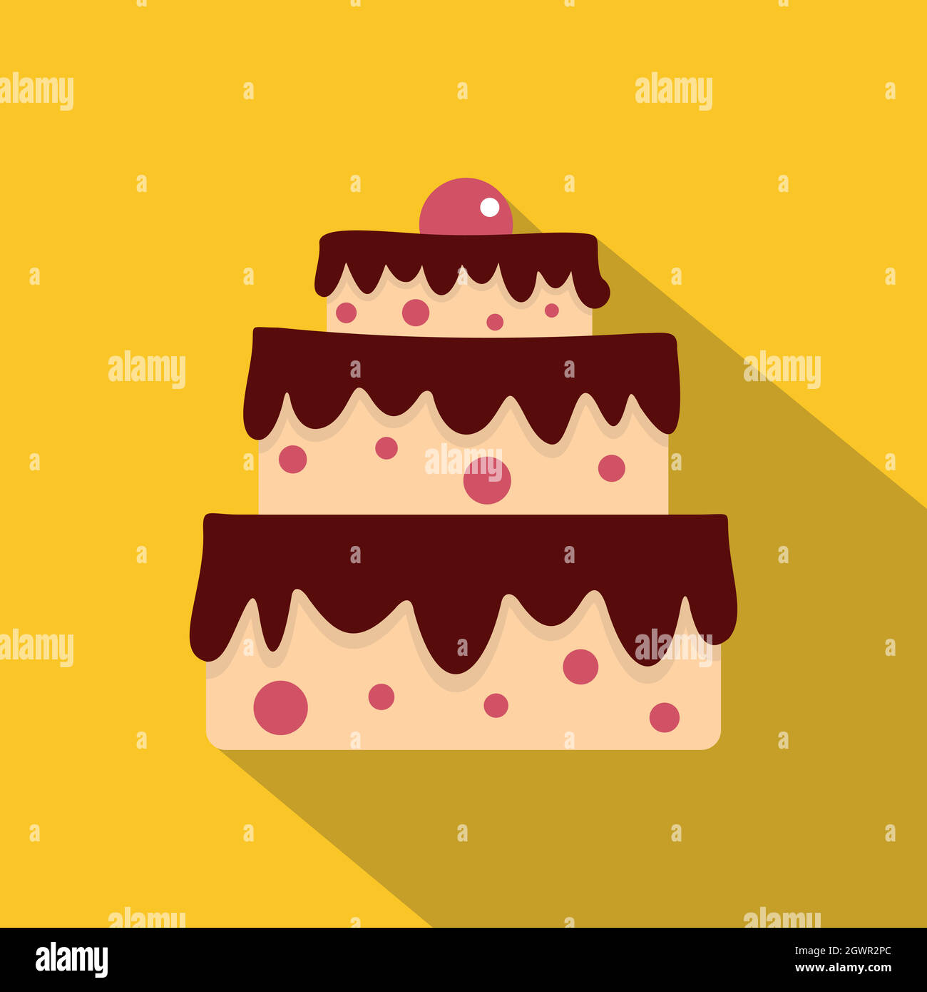 Cake icon, flat style Stock Vector Image & Art - Alamy