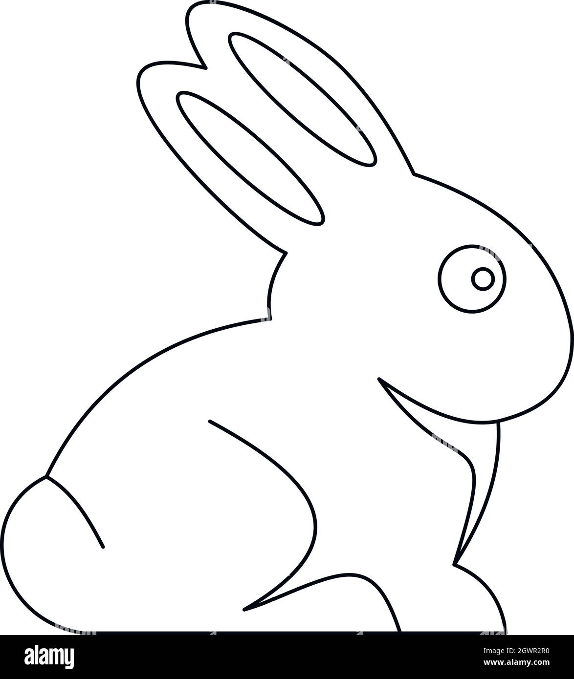 Easter bunny icon , outline style Stock Vector Image & Art - Alamy