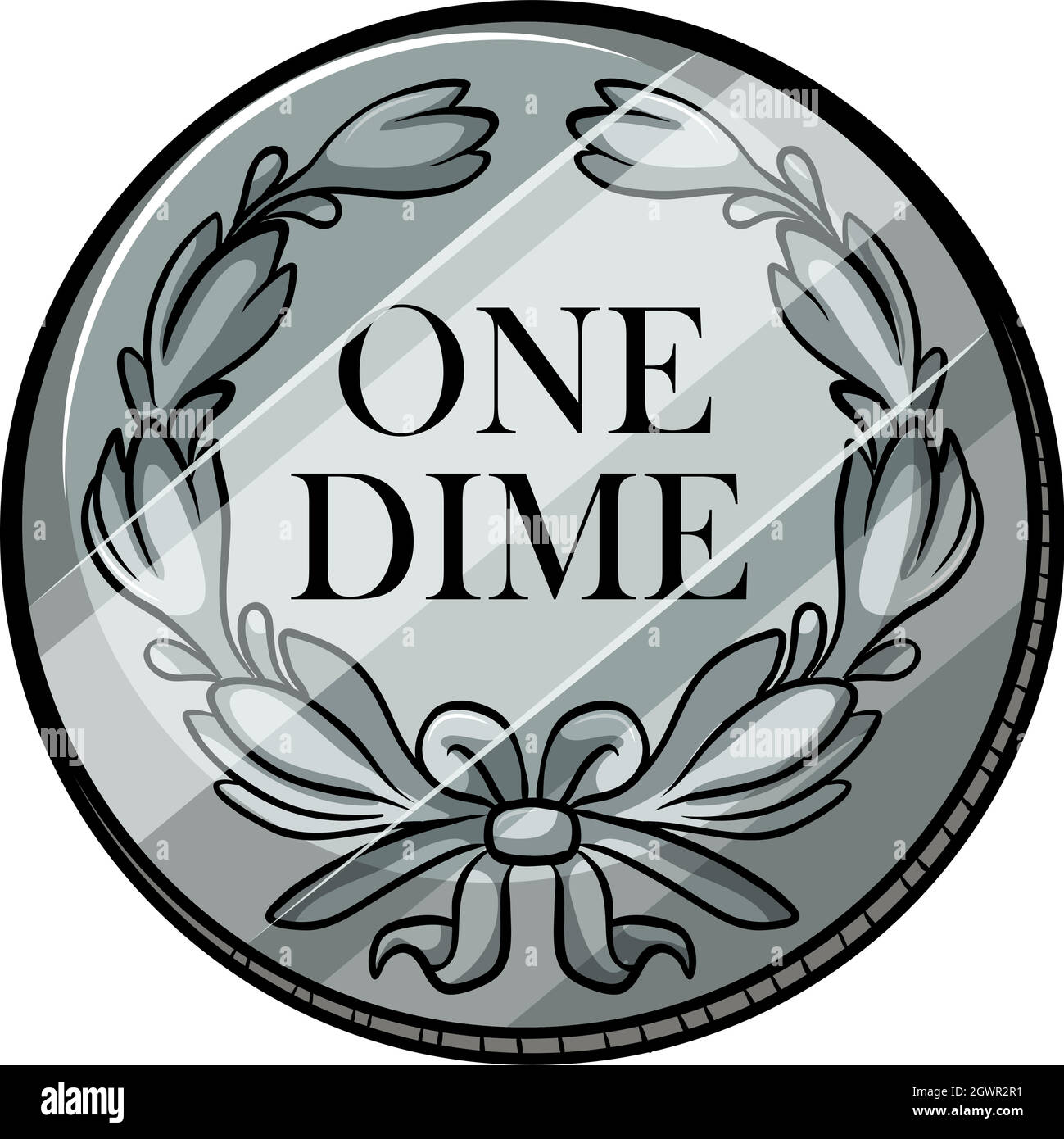 One dime Stock Vector Images - Alamy