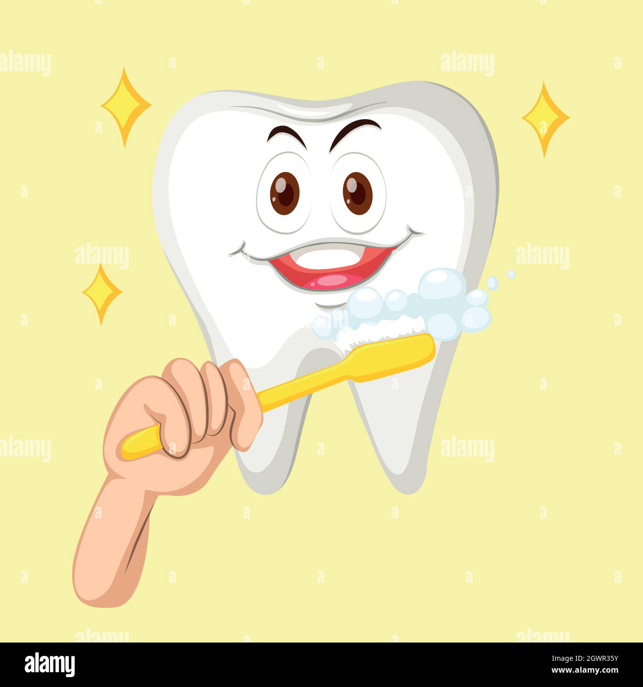 Healthy tooth with happy face Stock Vector Image & Art - Alamy