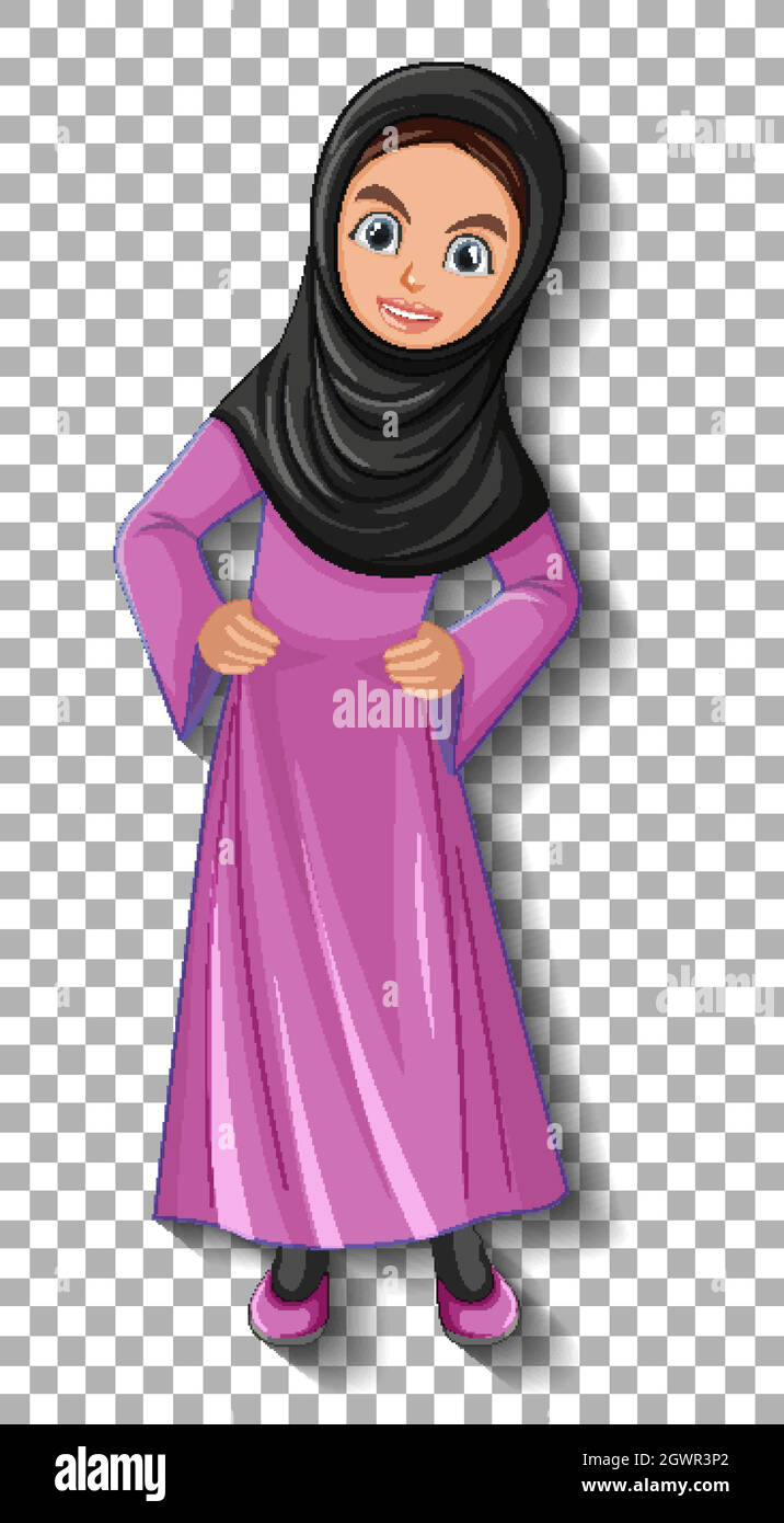 Beautiful arabic lady cartoon character Stock Vector Image & Art - Alamy