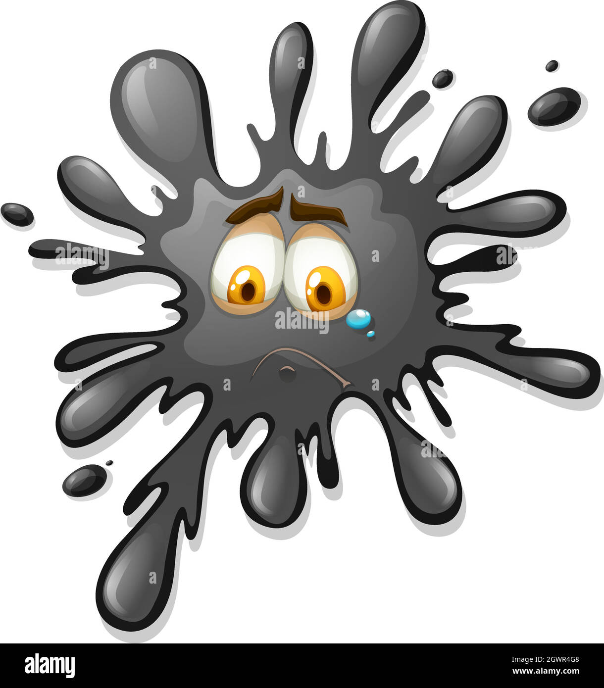 Splash black ink on Stock Vector Images - Alamy