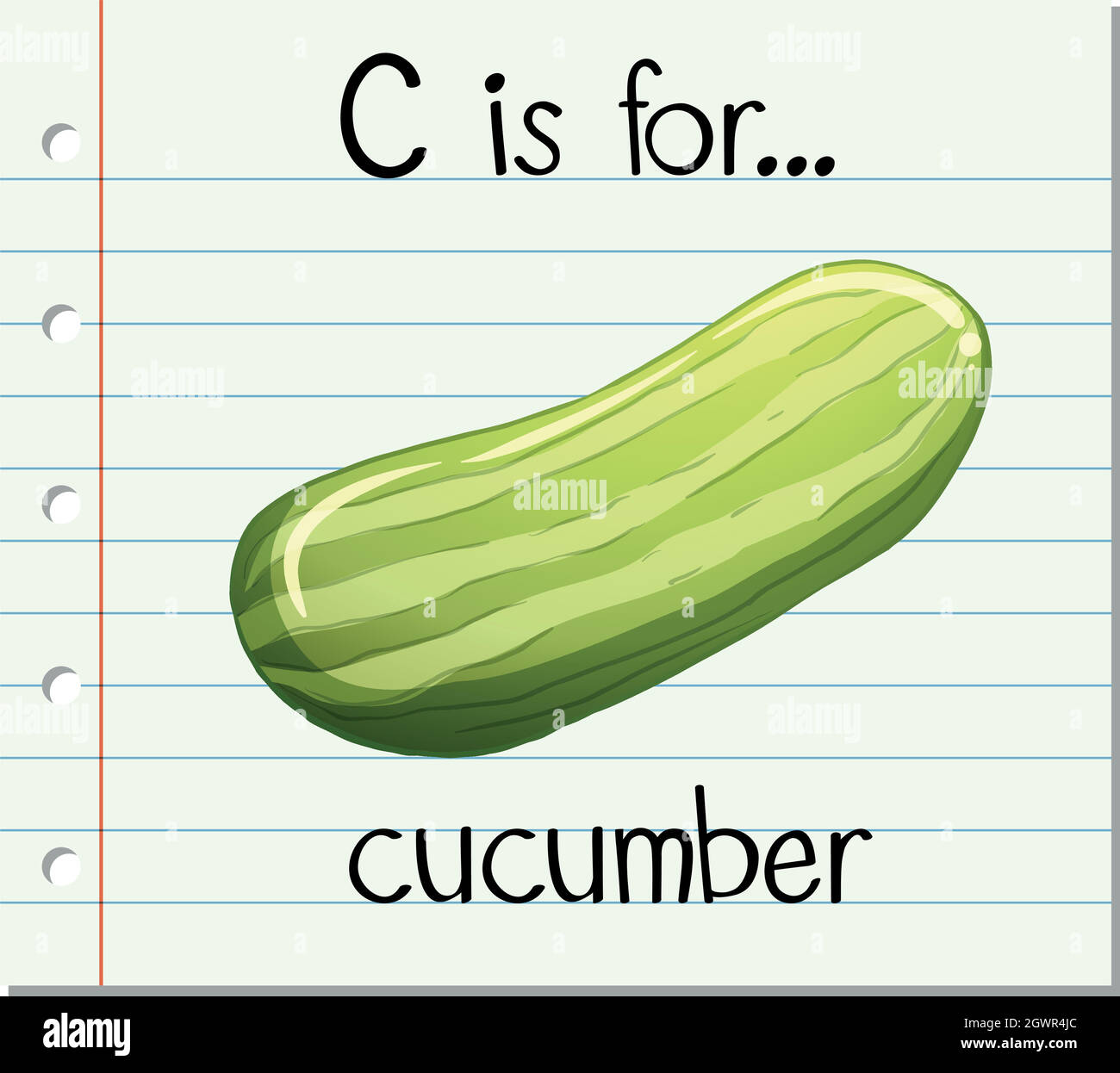 Young cucumber Stock Vector Images - Alamy