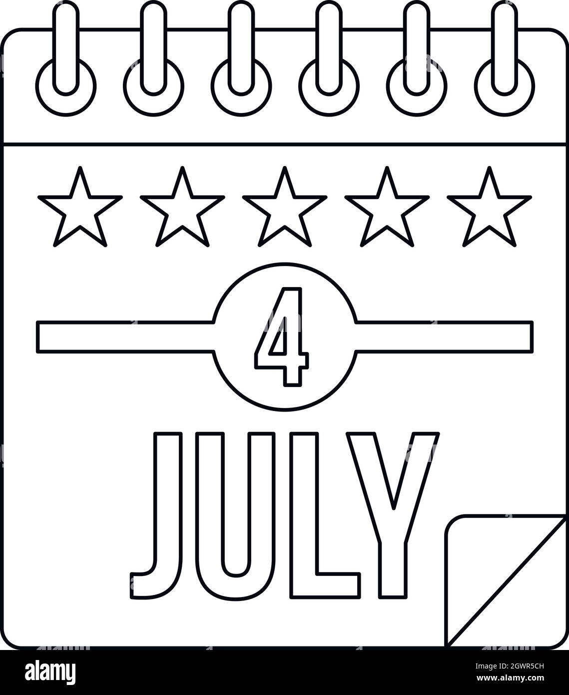 Independence day icon , outline style Stock Vector Image & Art - Alamy