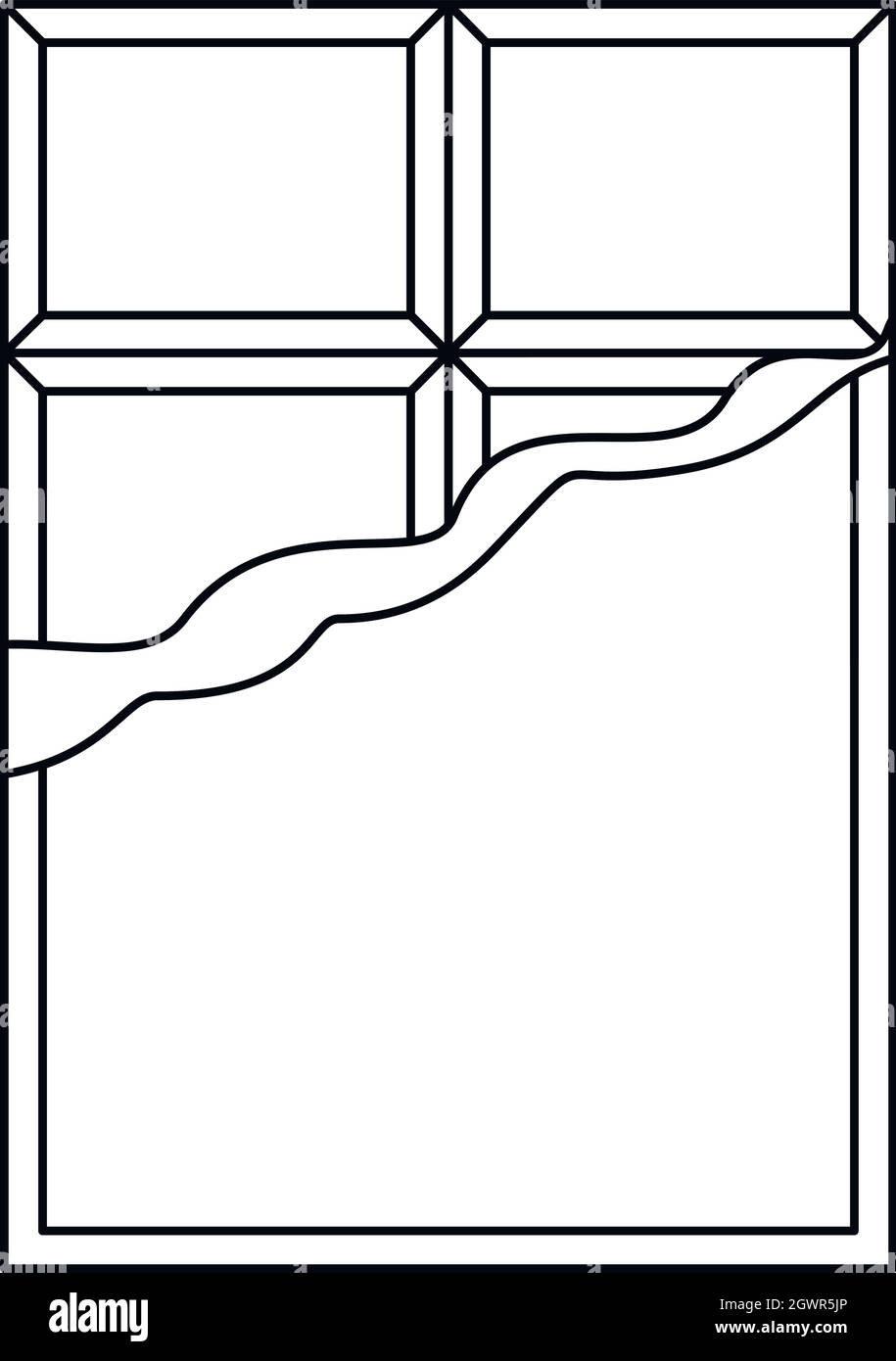 Chocolate bar icon opened Stock Vector Images - Alamy