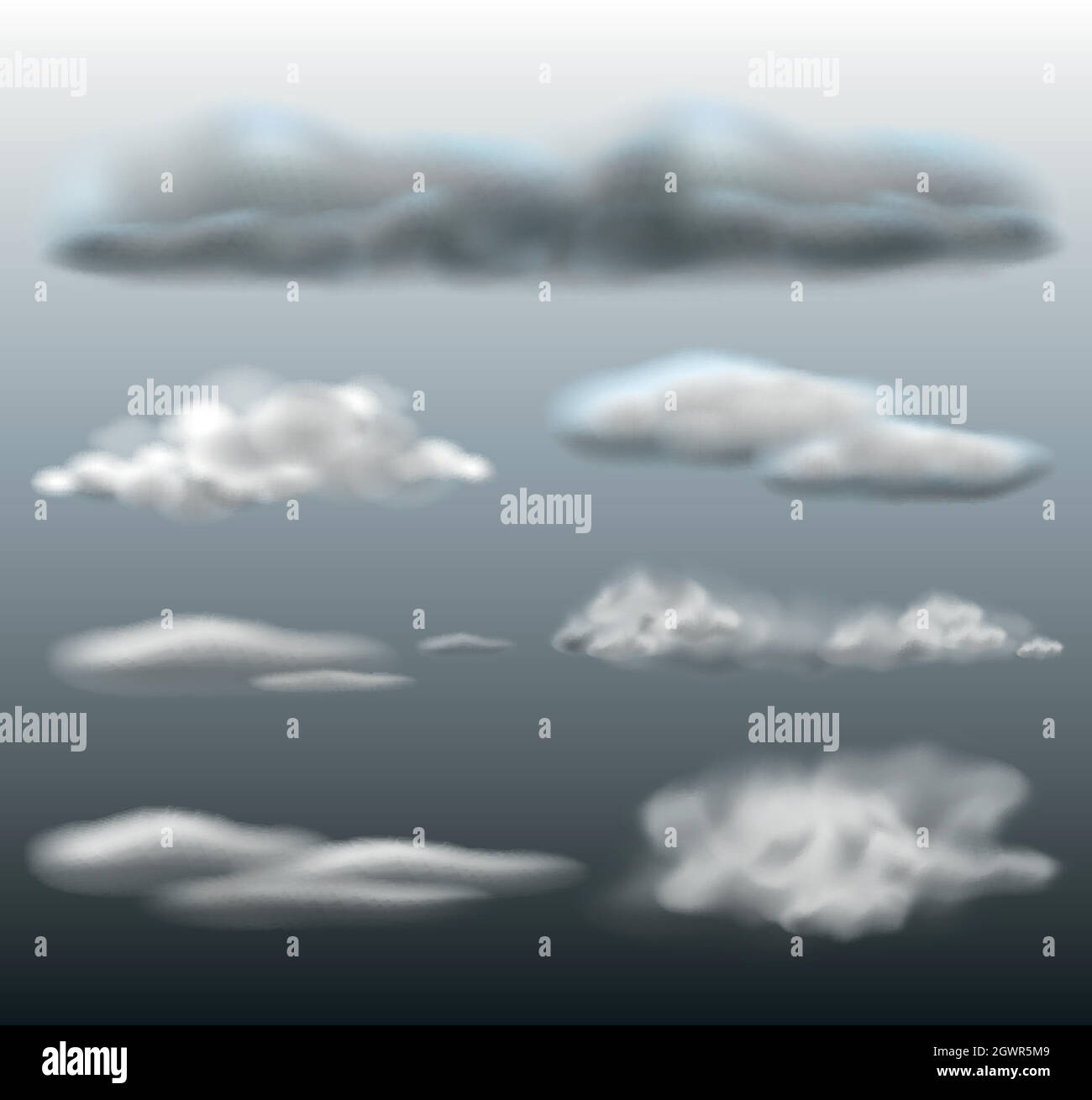 Sky cloudy clouds Stock Vector Images - Alamy