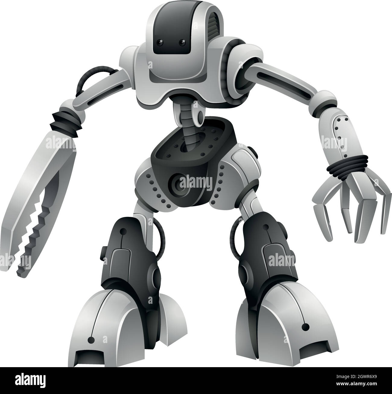 Robot design with weapon hands Stock Vector Image & Art - Alamy