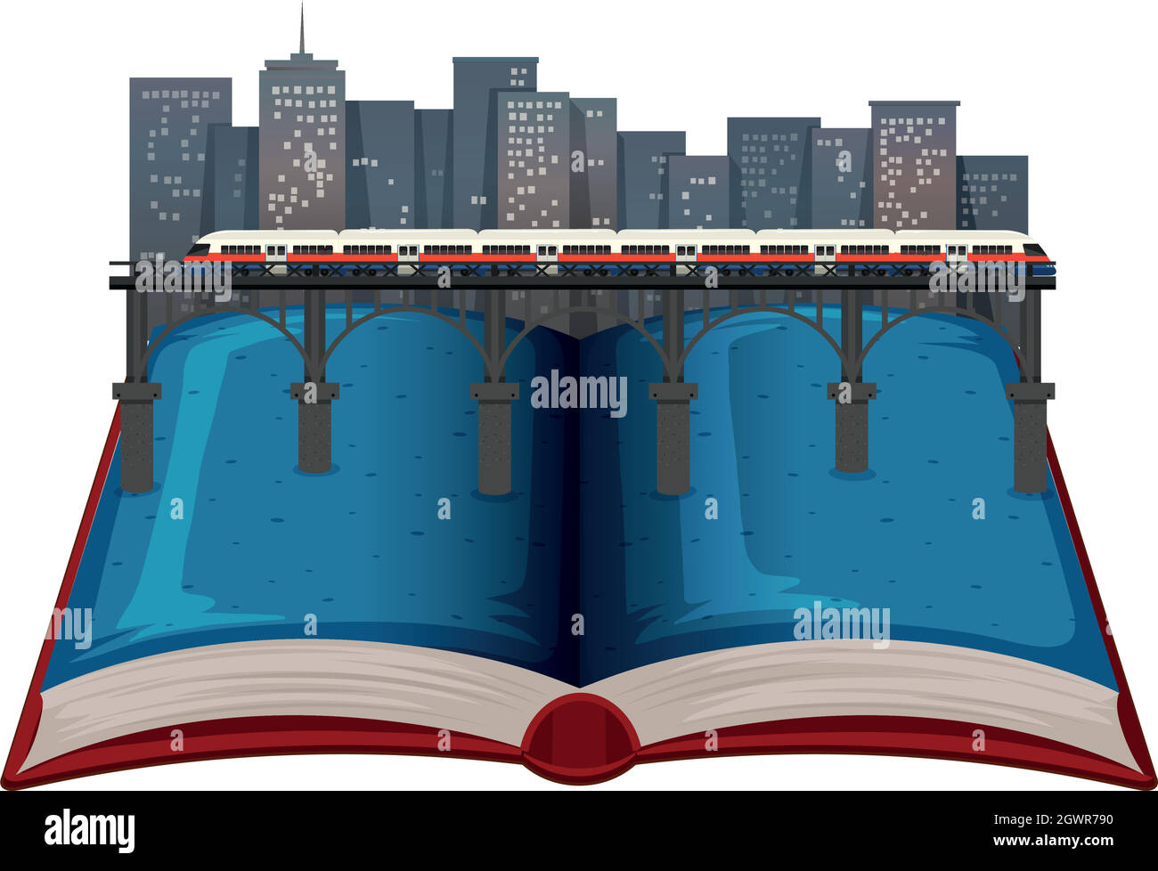 Modern city open book Stock Vector Image & Art - Alamy