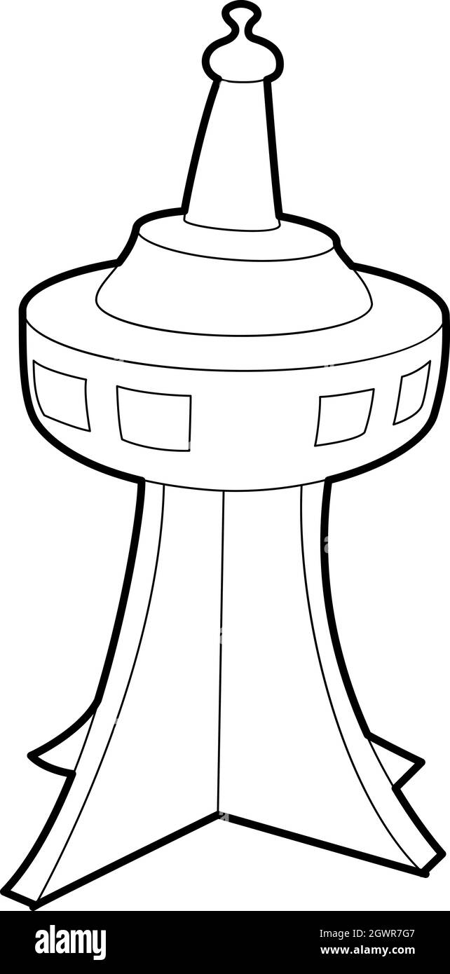 Television tower icon, outline style Stock Vector Image & Art - Alamy