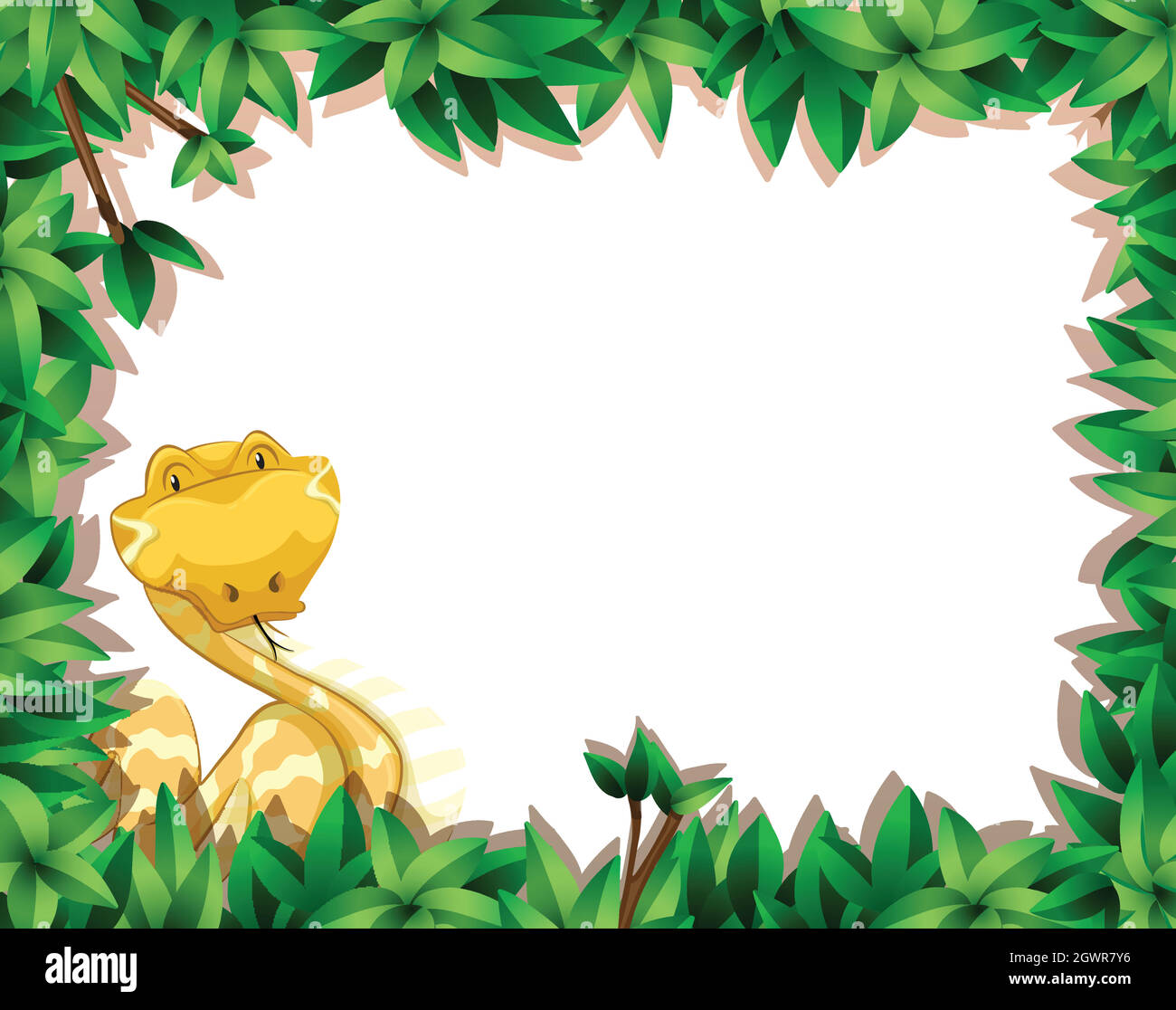 yellow snake in nature scene Stock Vector Image & Art - Alamy