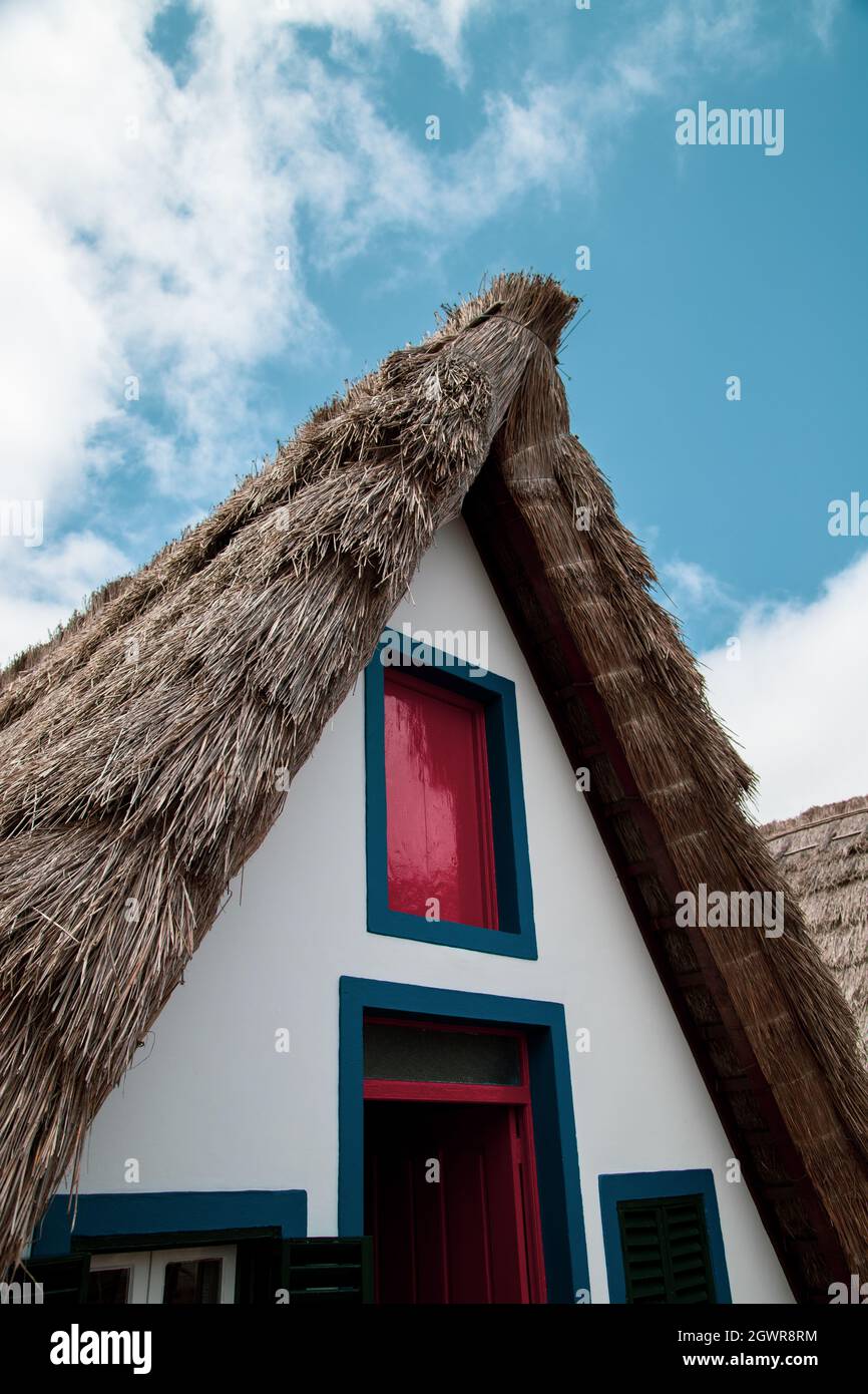 Traditional houses from Madeira Island in Santana Stock Photo - Alamy