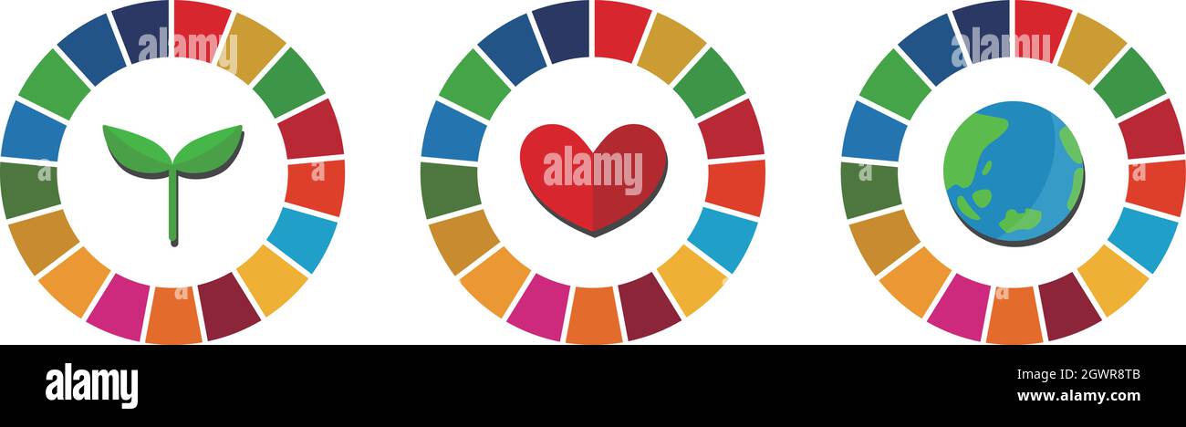 Symbol icons for a bright future inspired by Sustainable Development ...