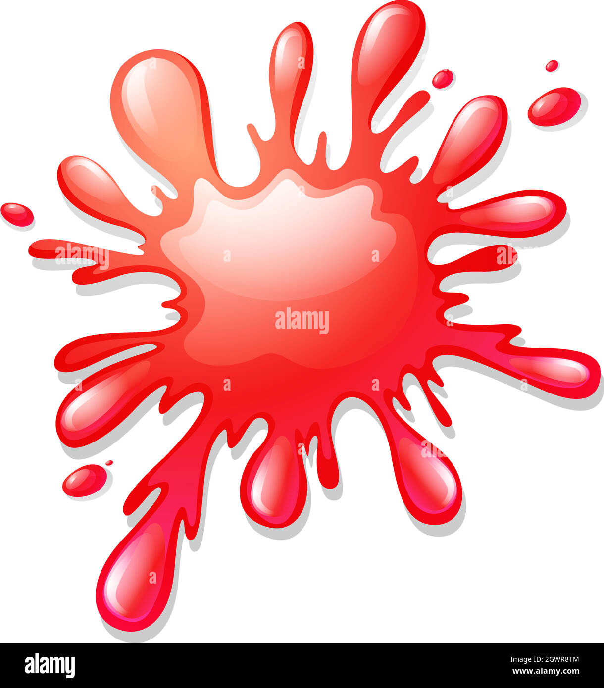 Red color splash on white Stock Vector Image & Art - Alamy