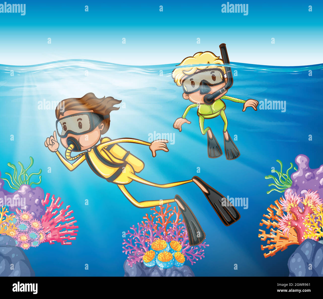 People on beach under Stock Vector Images - Alamy