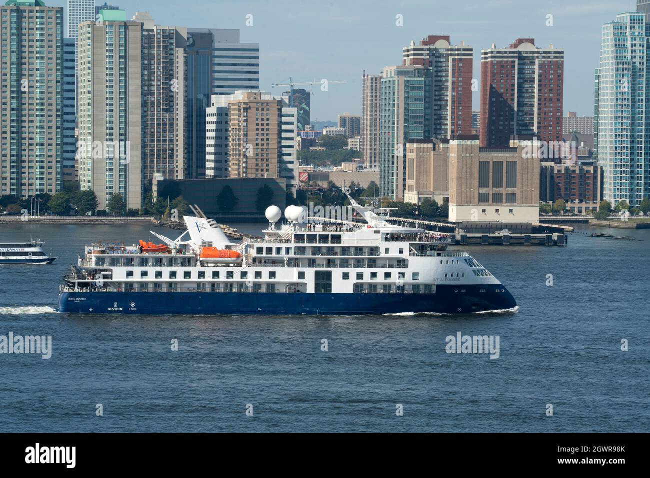 Ocean Explorer, a newly built expedition ship, cruised up the Hudson ...